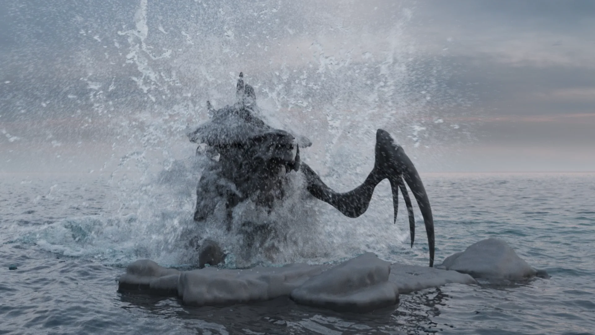 Large Scale Fluid - Houdini Water Interaction