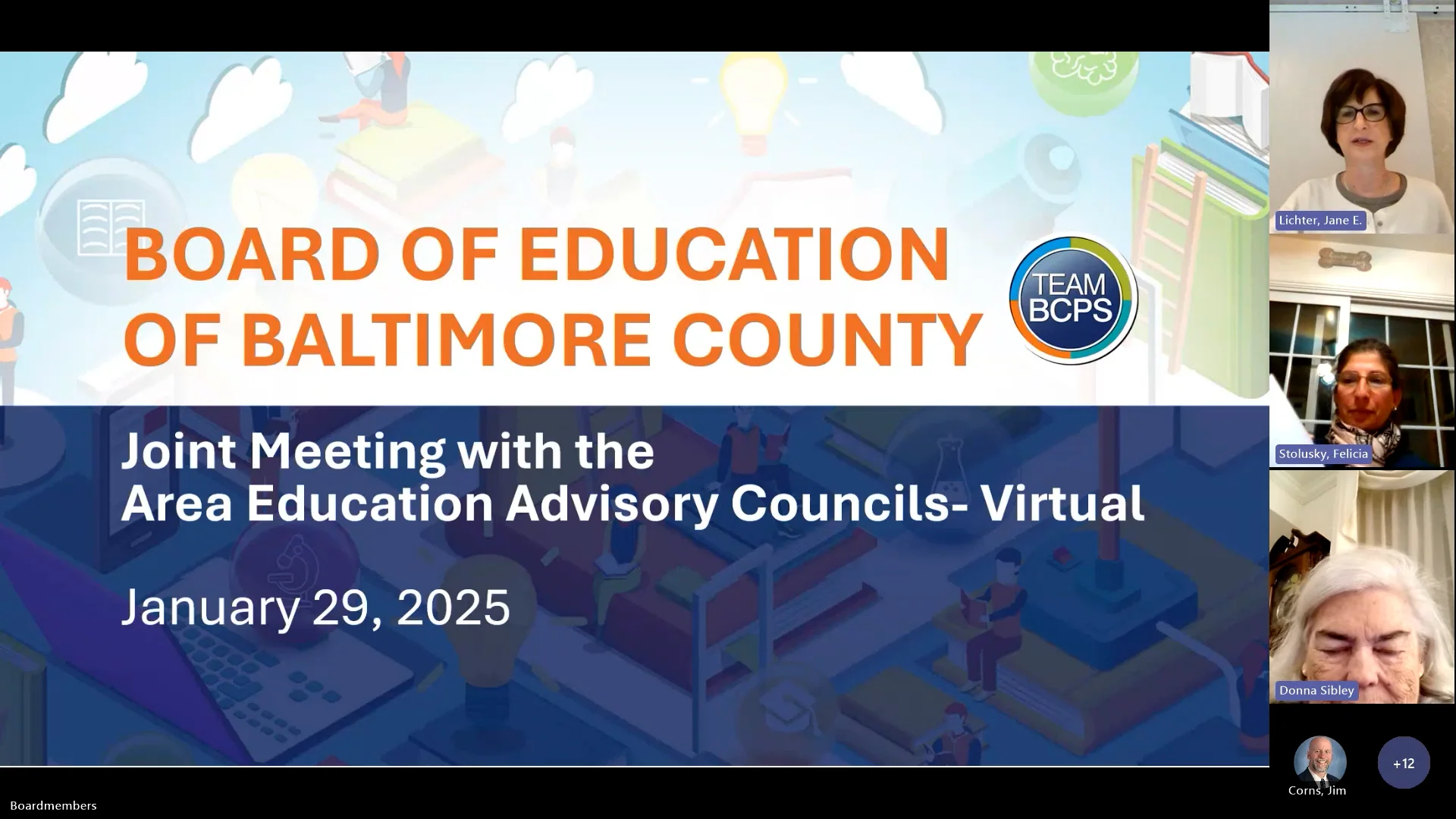 JOINT MEETING - BOARD OF EDUCATION and AREA EDUCATION ADVISORY COUNCILS 1-29-25