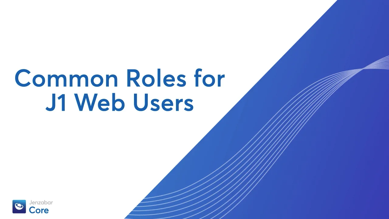 Common Roles for J1 Web Users