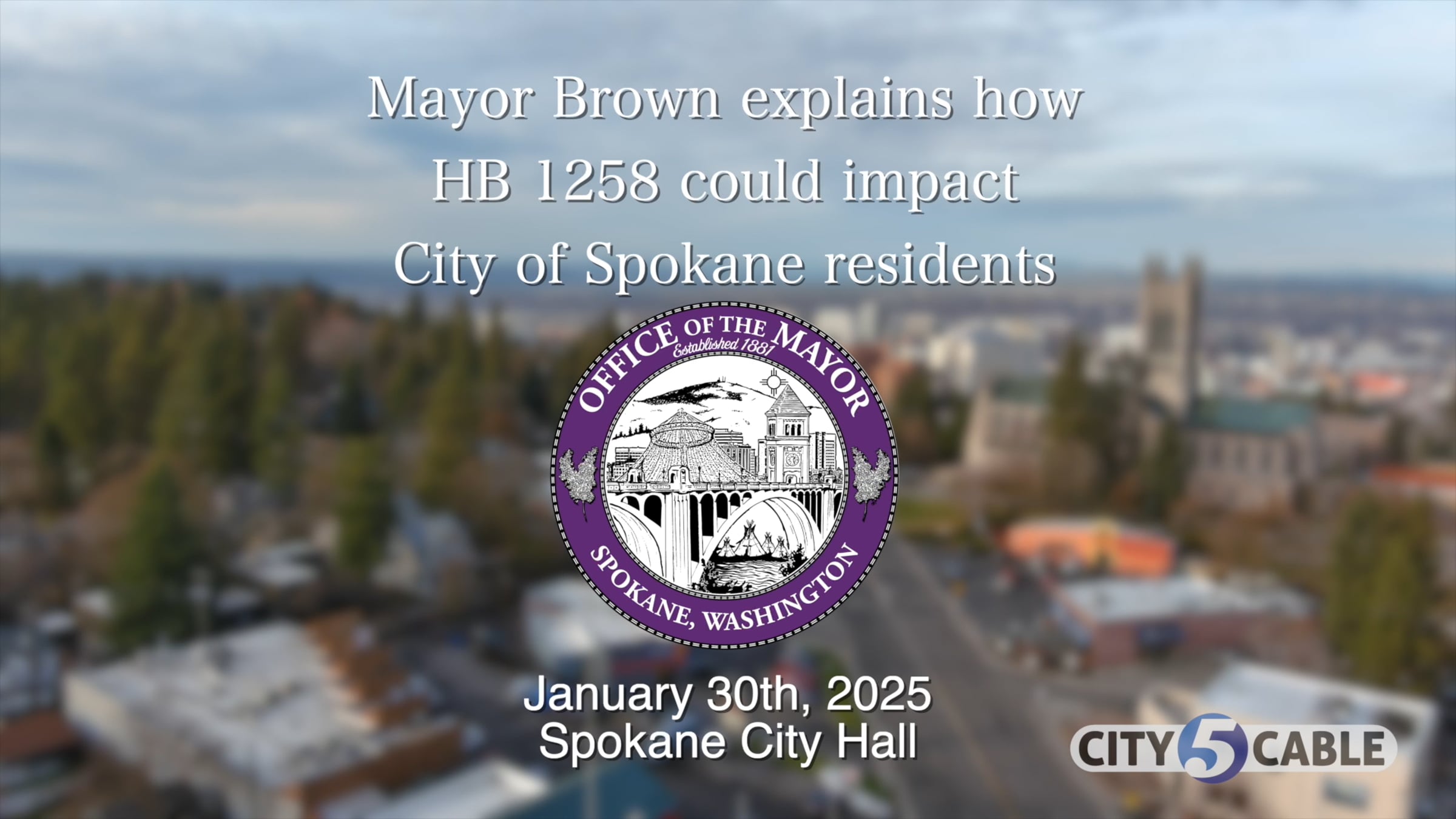 Mayor Brown explains how HB 1258 could impact City of Spokane residents
