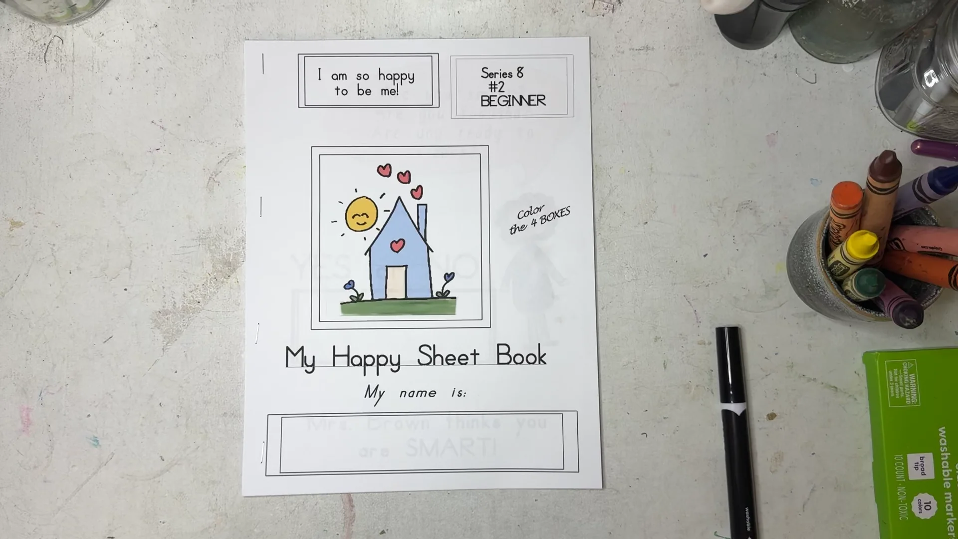 Beginner Happy Sheets -Learn with Mrs. Brown