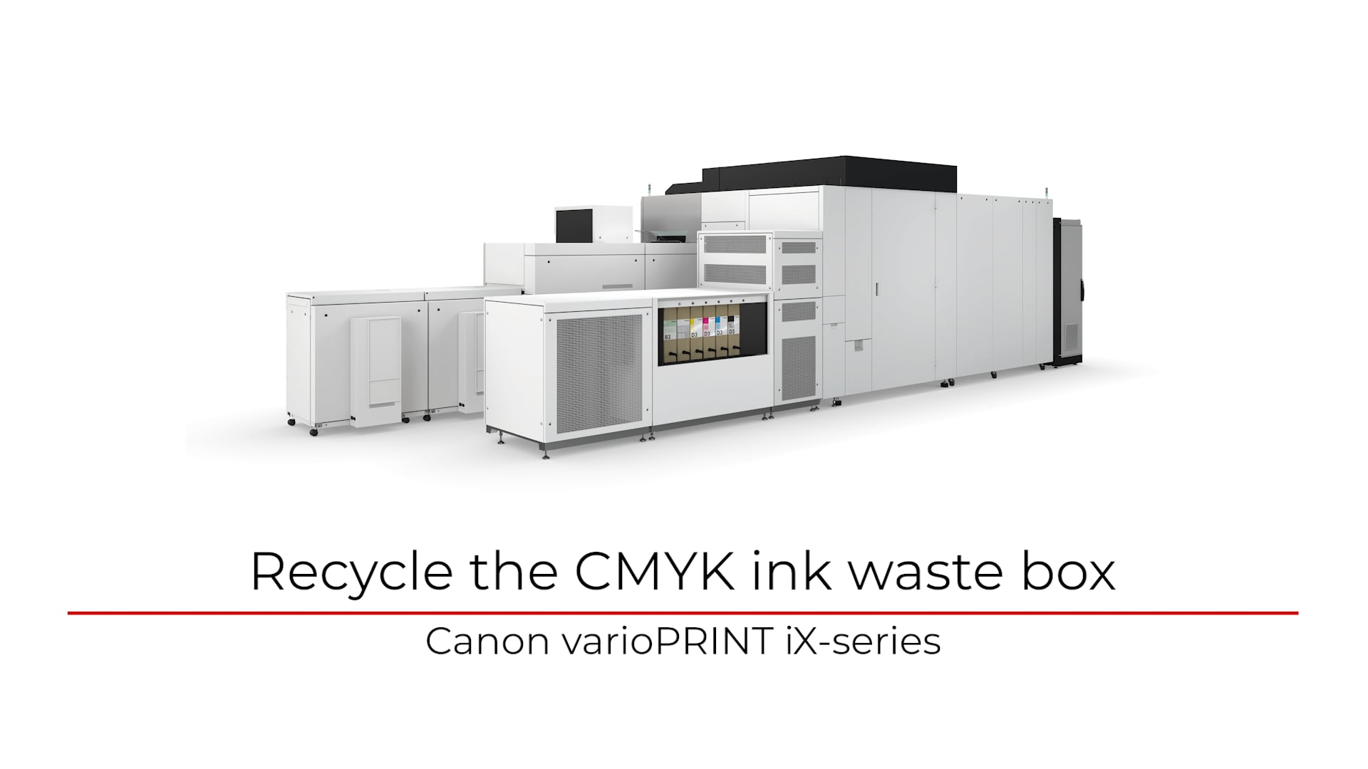 Canon varioPRINT iX-series - Recycle the CMYK ink waste box on Vimeo