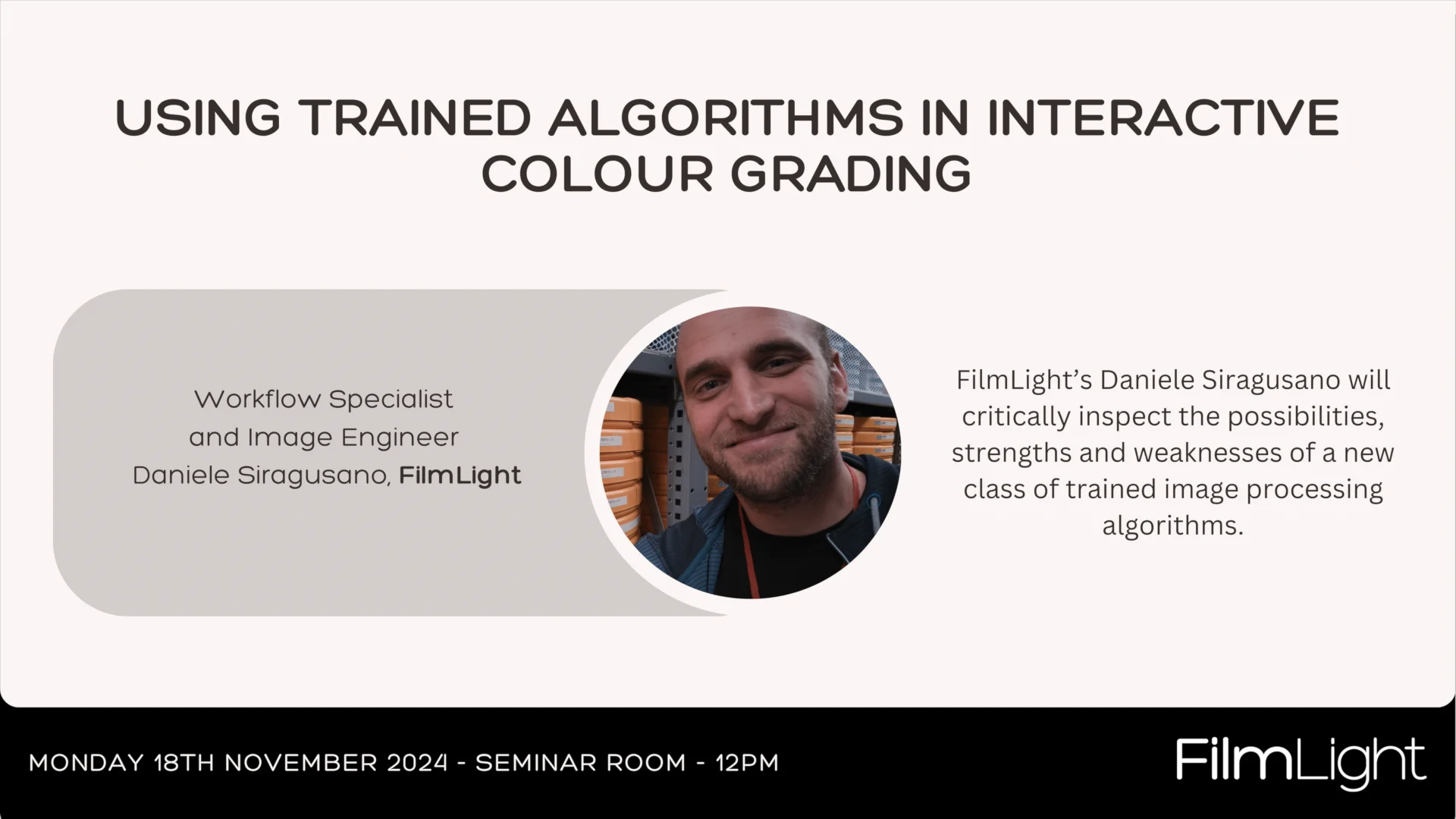 Using trained algorithms in interactive colour grading