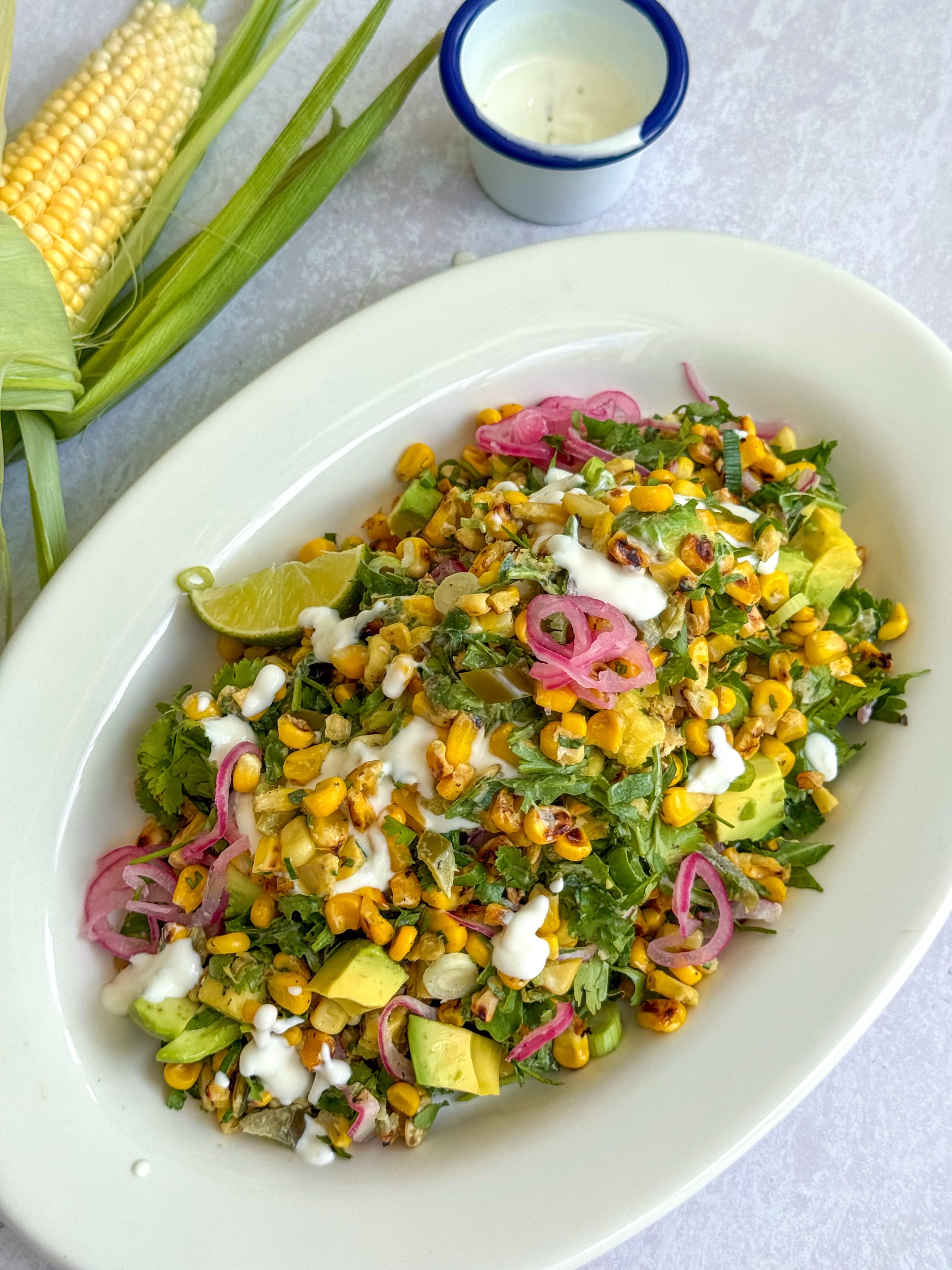 Charred Sweetcorn Salad | Miss Polly's Kitchen