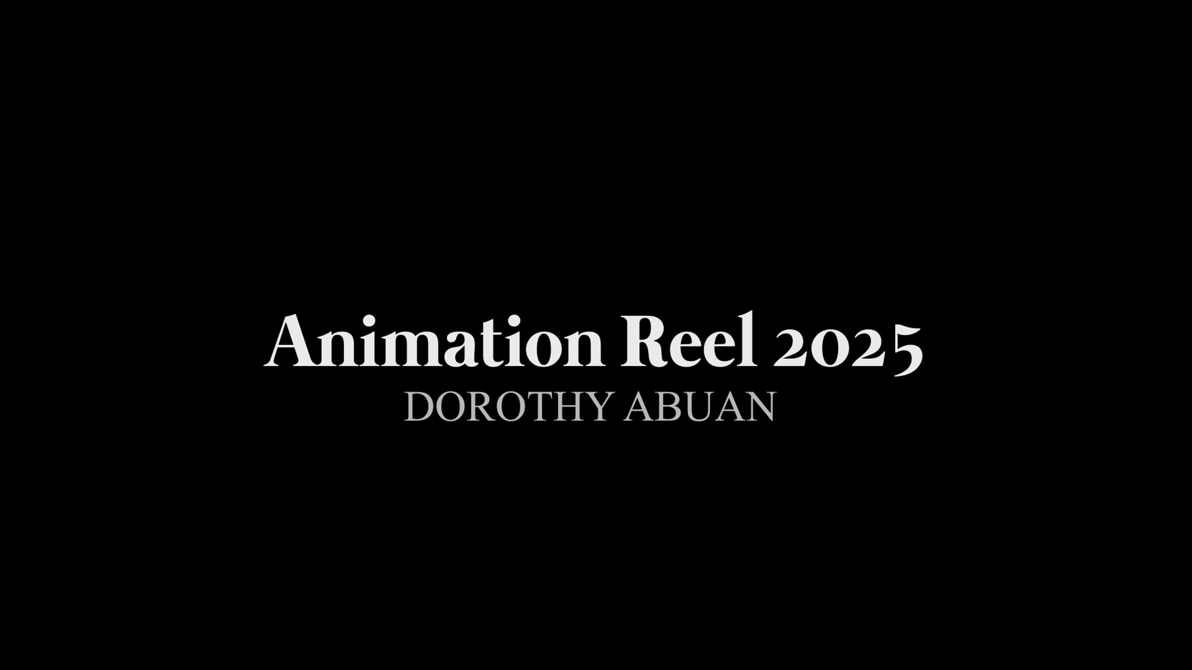 Animation Demo Reel 2025