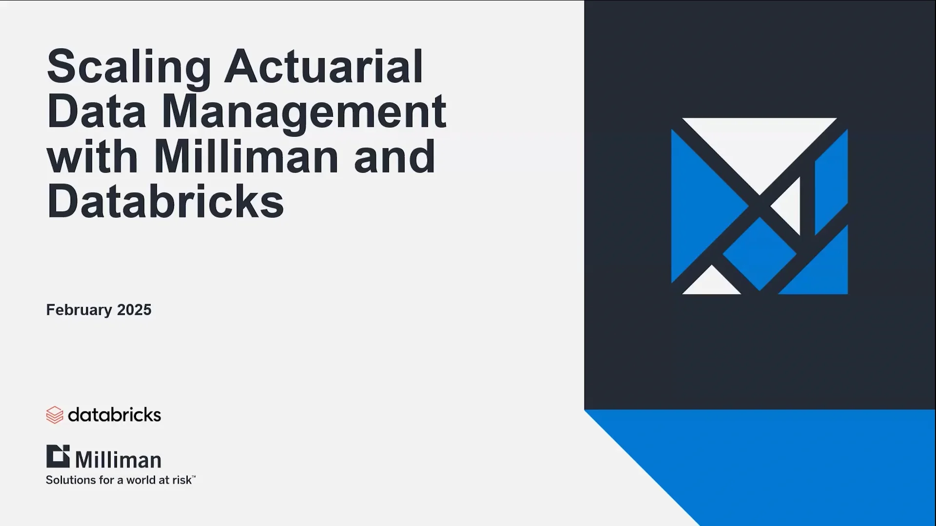 Scaling Actuarial Data Management with Milliman and Datrabricks