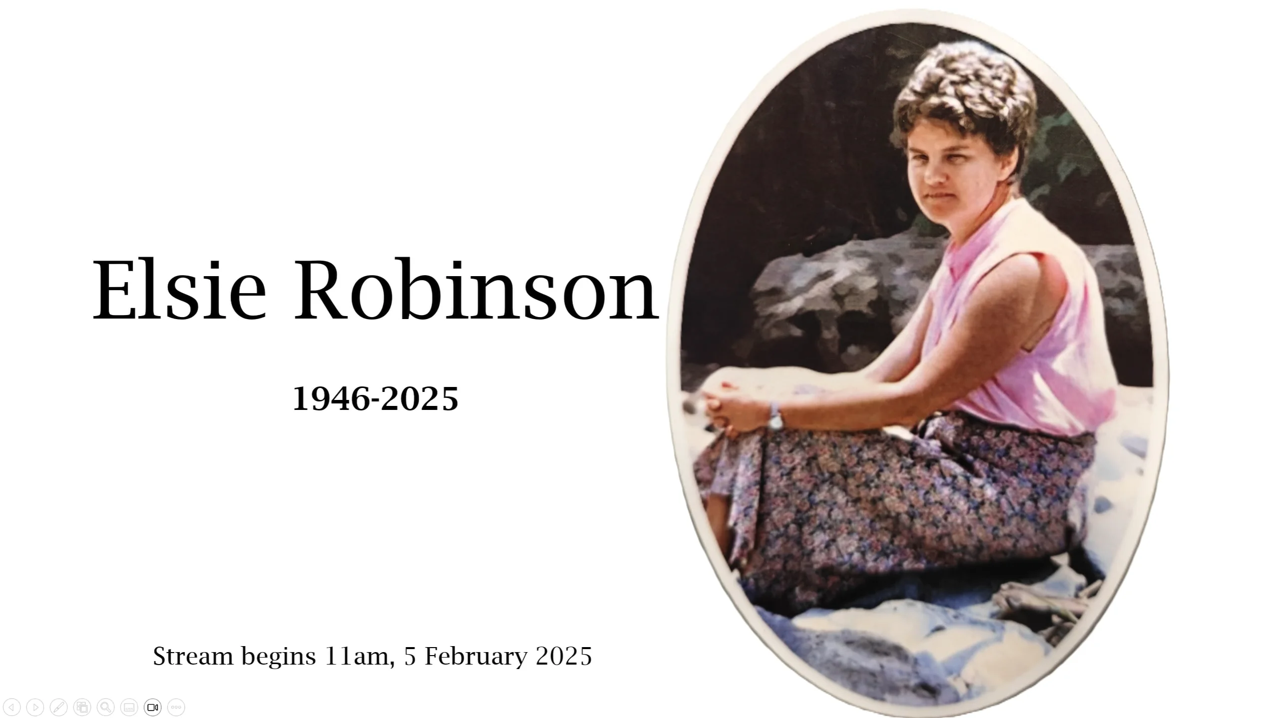 Elsie Robinson Memorial Service