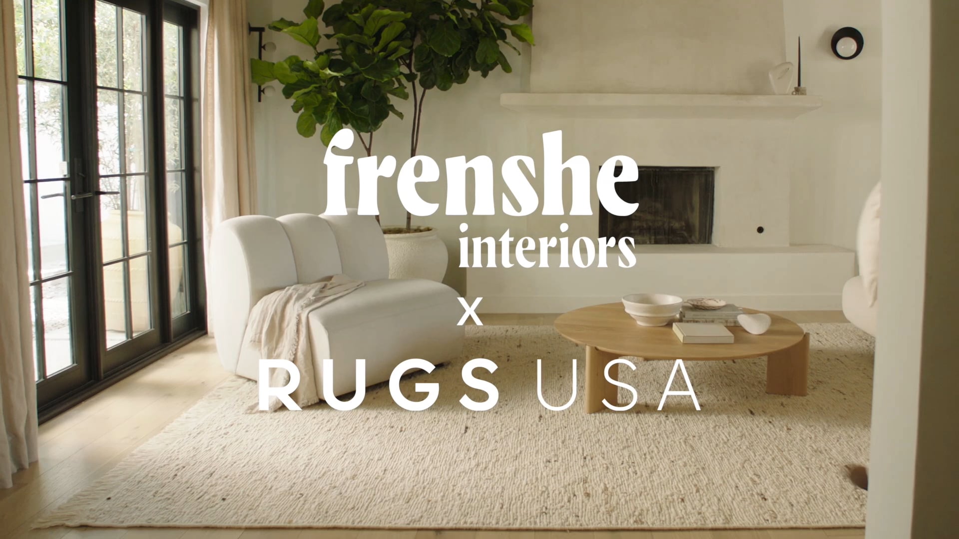Frenshe Interiors x RugsUSA Beachwood Trellis Wool Rug, Ivory, 8' x 10 ...
