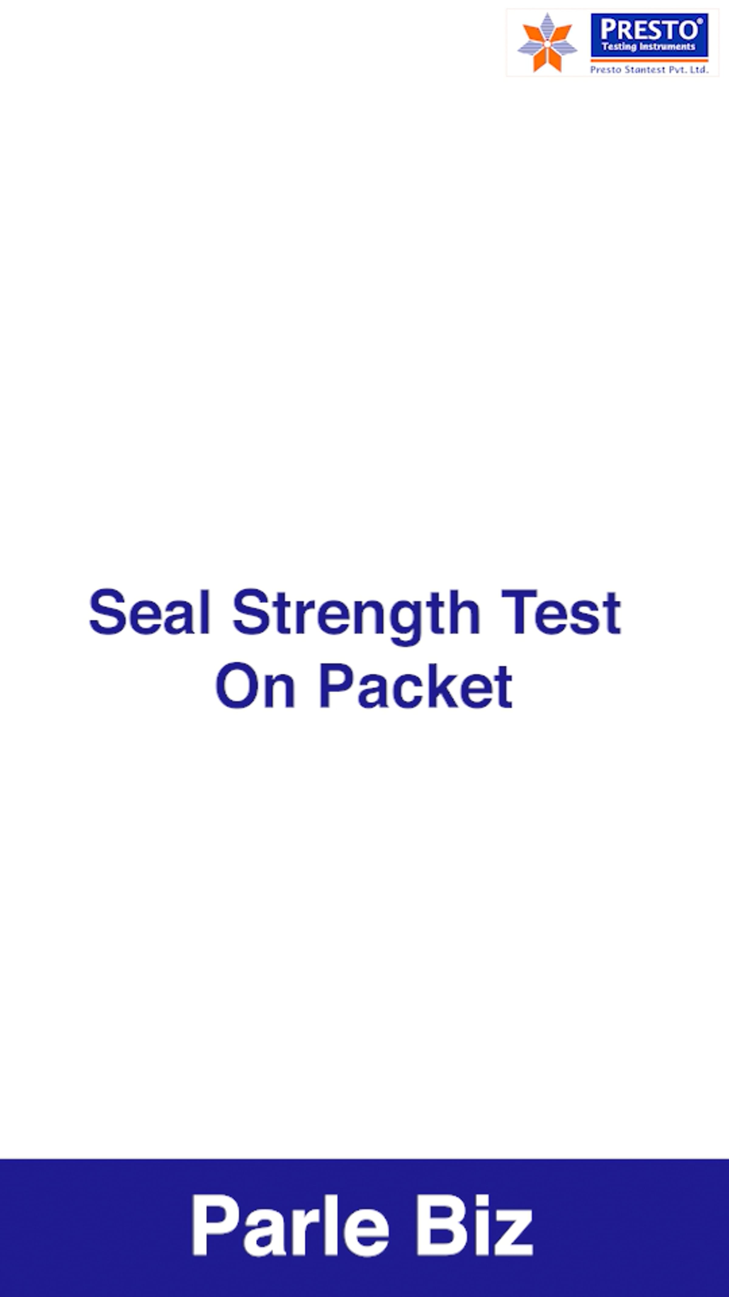 Seal Strength Test On Packet..