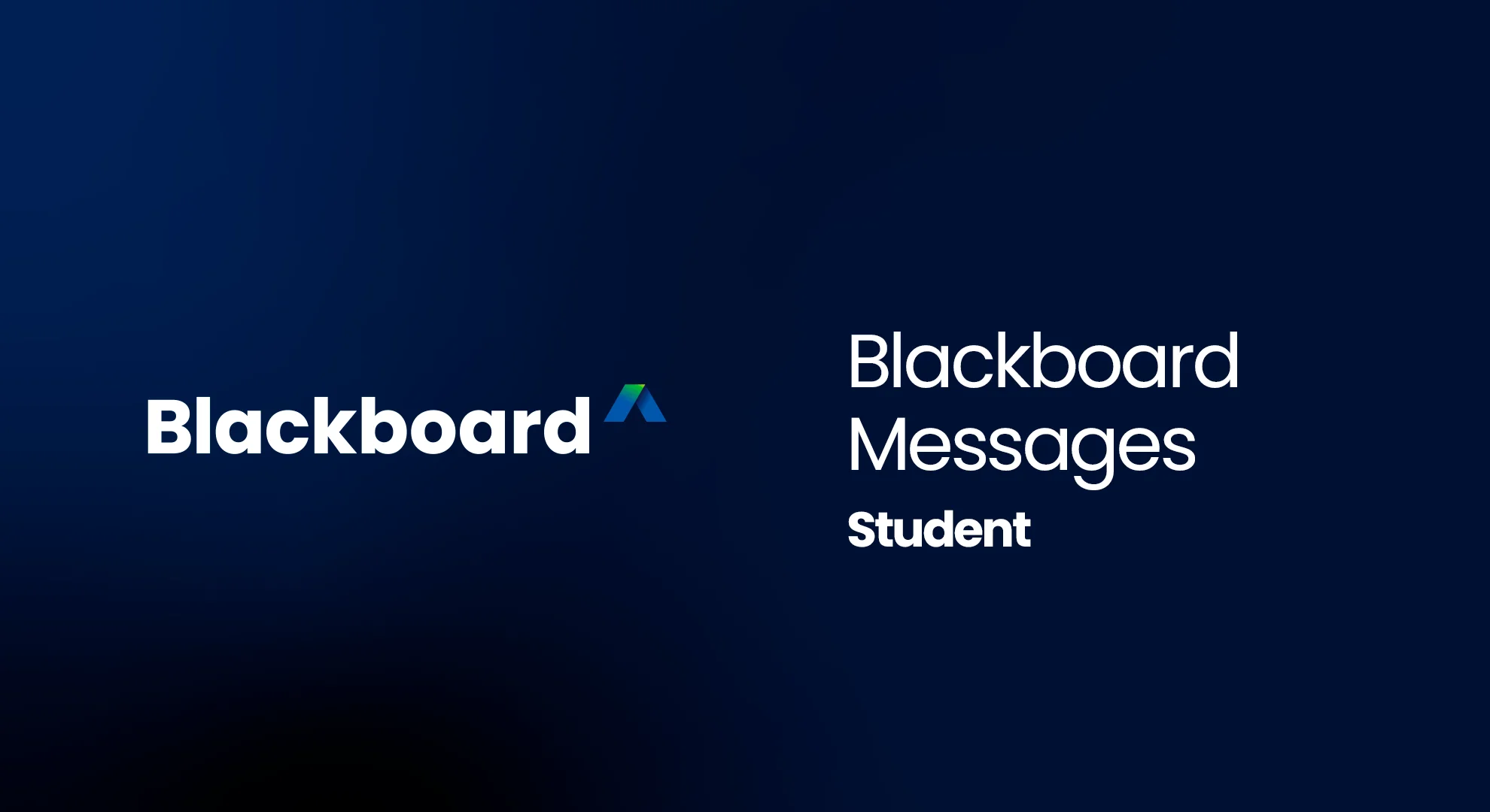 Blackboard Messages for Students