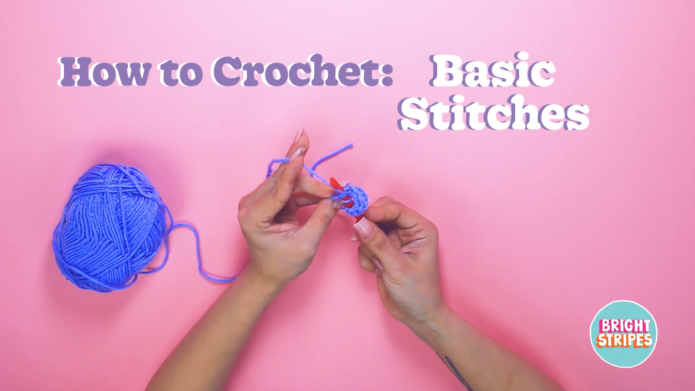 How to Crochet Basic Stitches from Bright Stripes