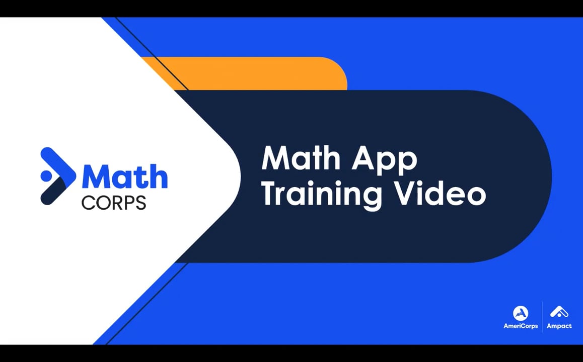 Math App Training Video