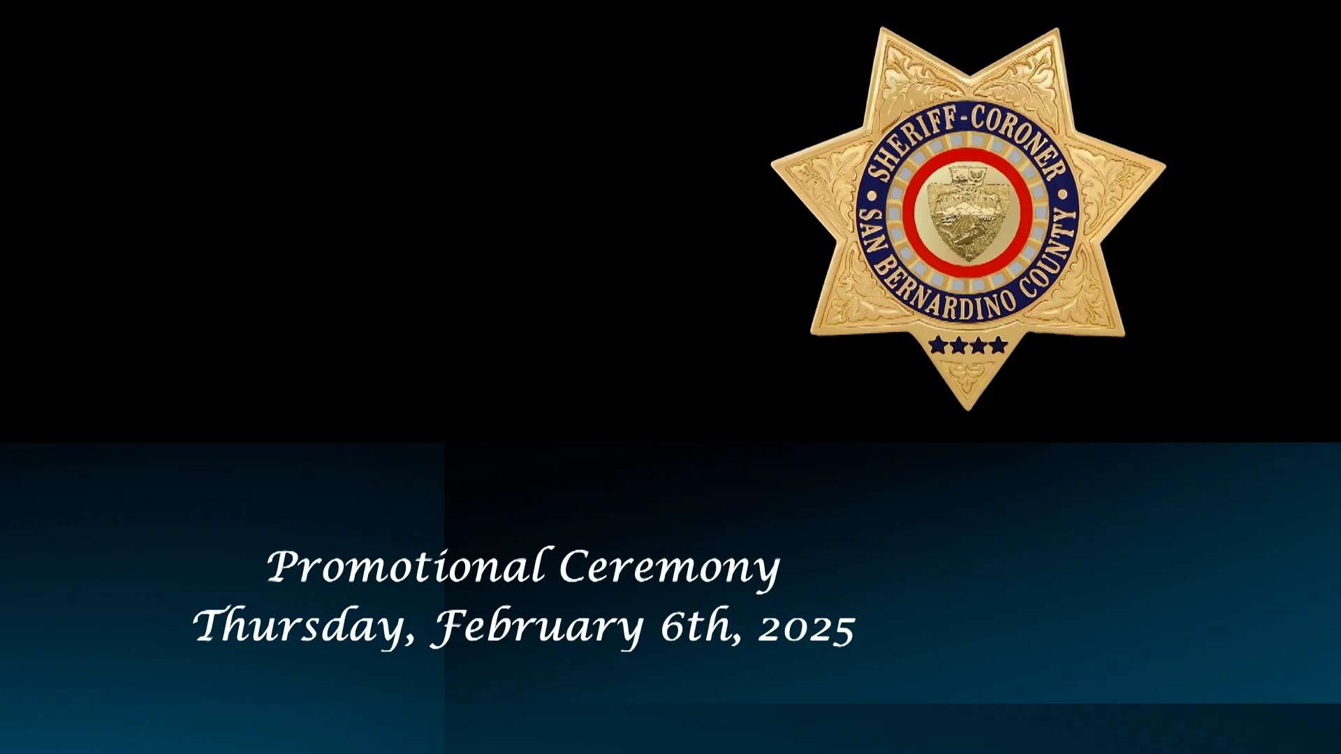 2-6-25 San Bernardino County Sheriff's Department SBSD Promotion Ceremony