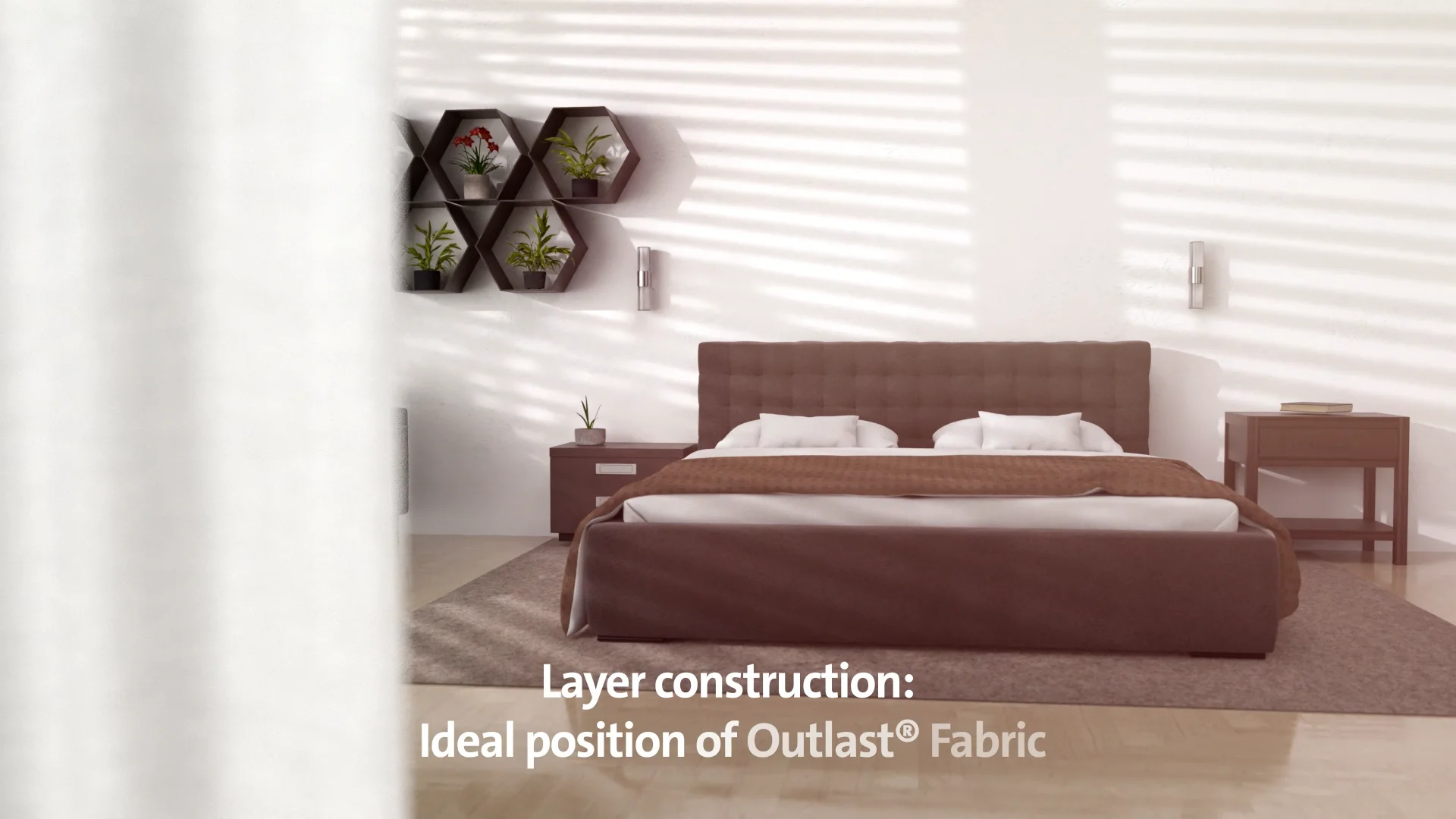 Outlast layer structure bedding second layer