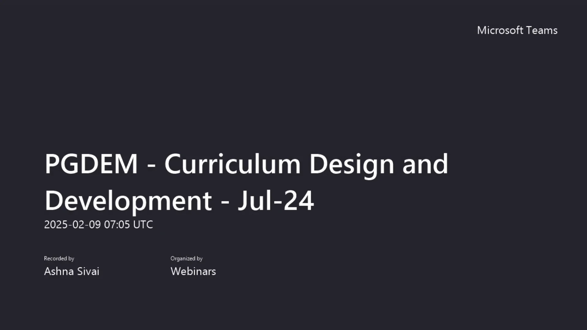 PGDEM - Curriculum Design and Development - Jul-24 - Webinar 3