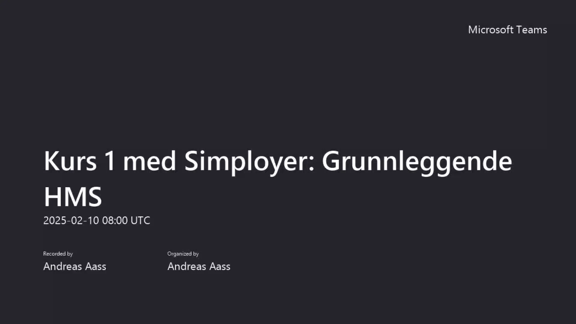 Kurs 1 med Simployer_ Grunnleggende HMS