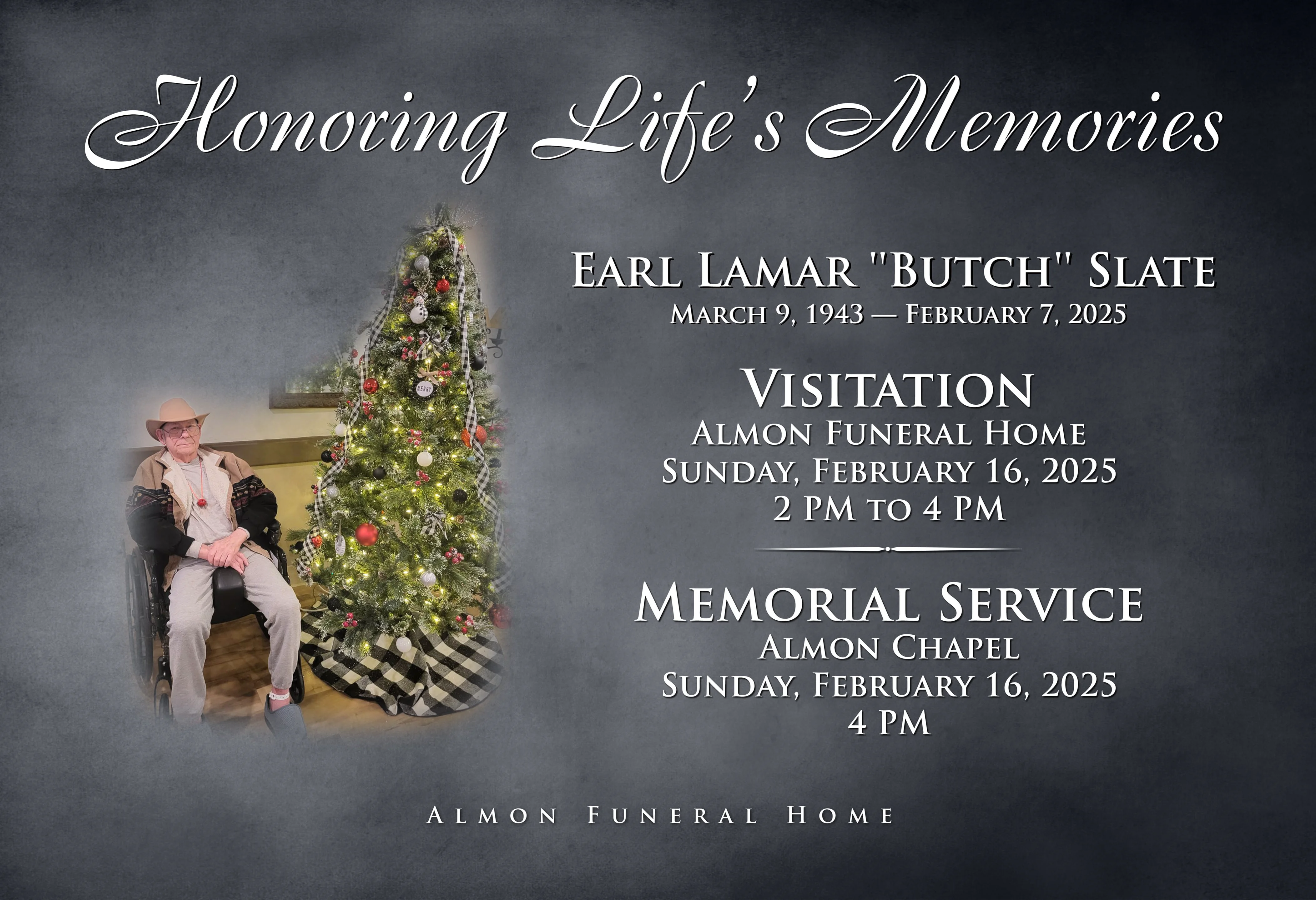 Funeral Service - Earl Lamar "Butch" Slate