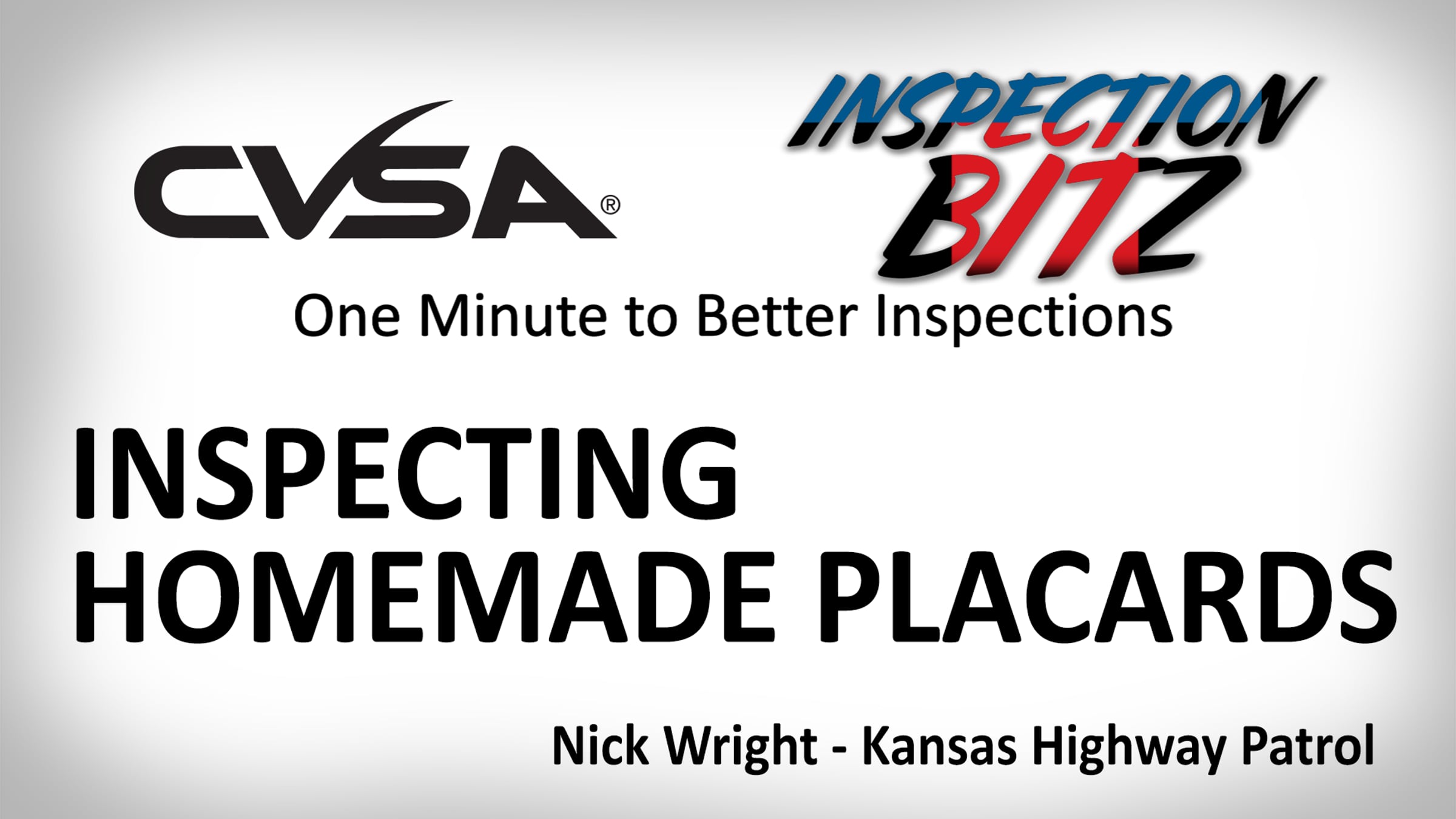 Inspection Bitz 2025 - Placards - Inspecting Homemade Placards - Wright, KS