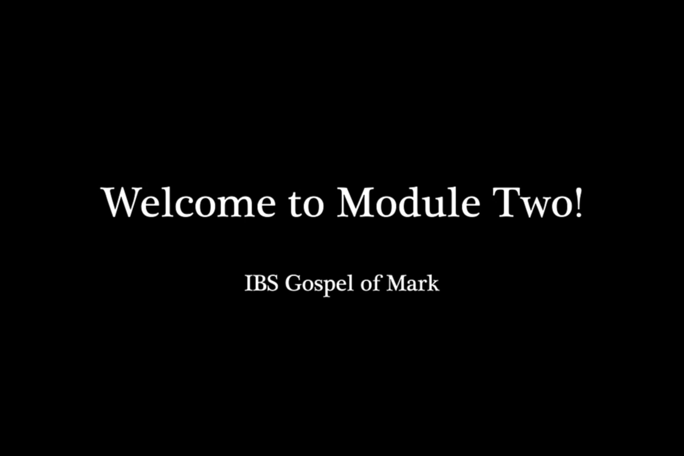 Welcome to Module 2