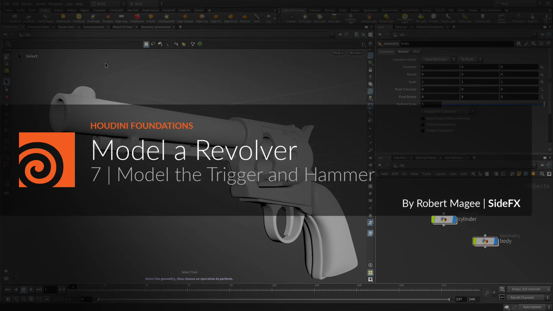 H20.5 Foundations | Model a Revolver 7 | Model the Trigger and Hammer