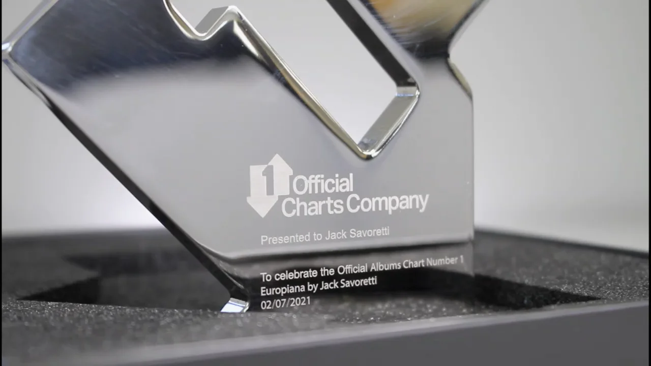 Official Charts Number 1 Fan Award - Designed and Made by Gaudio Awards ...