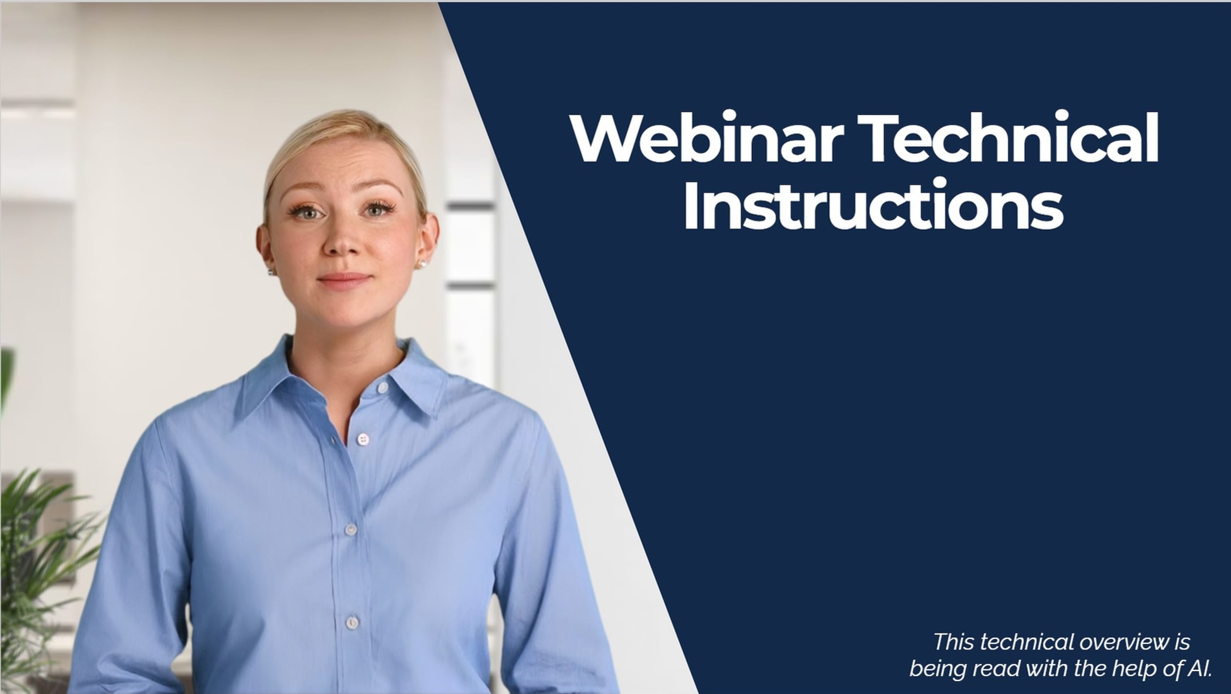 Webinar Technical Instructions