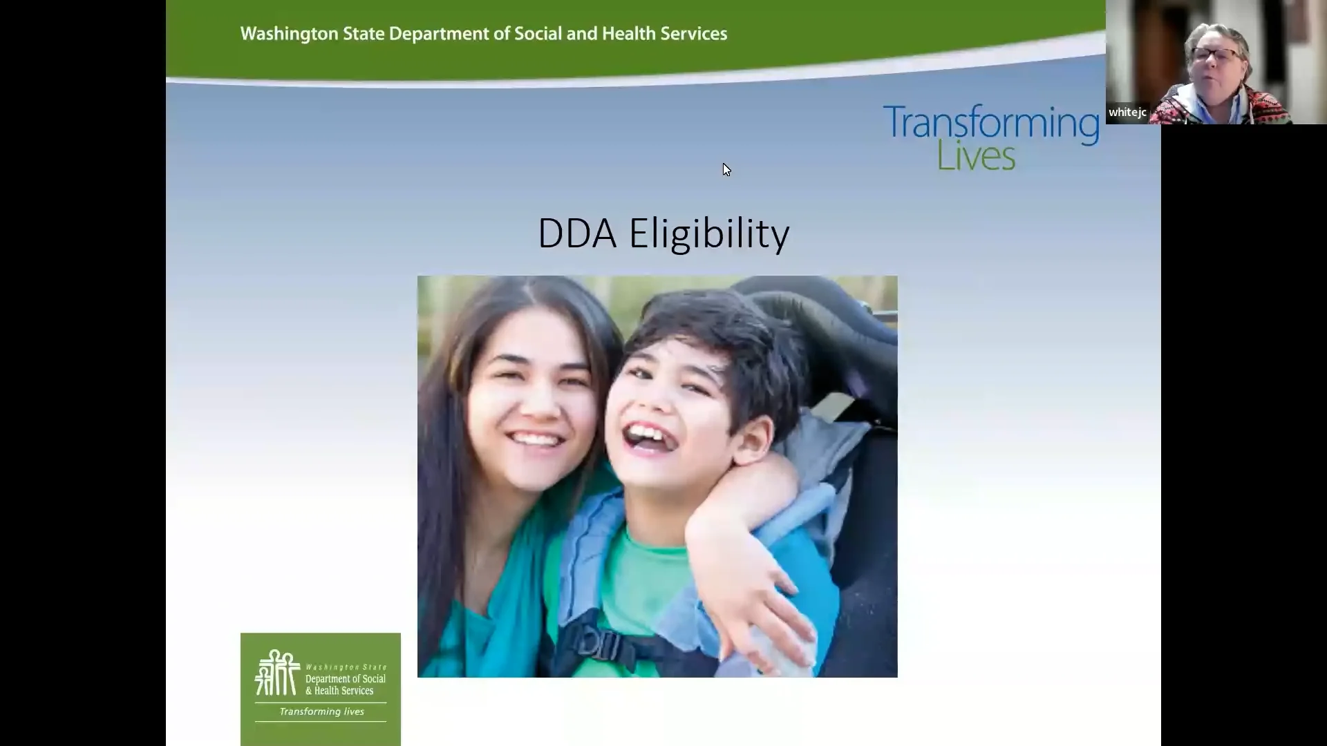 Applying to DDA (Developmental Disabilities Administration)