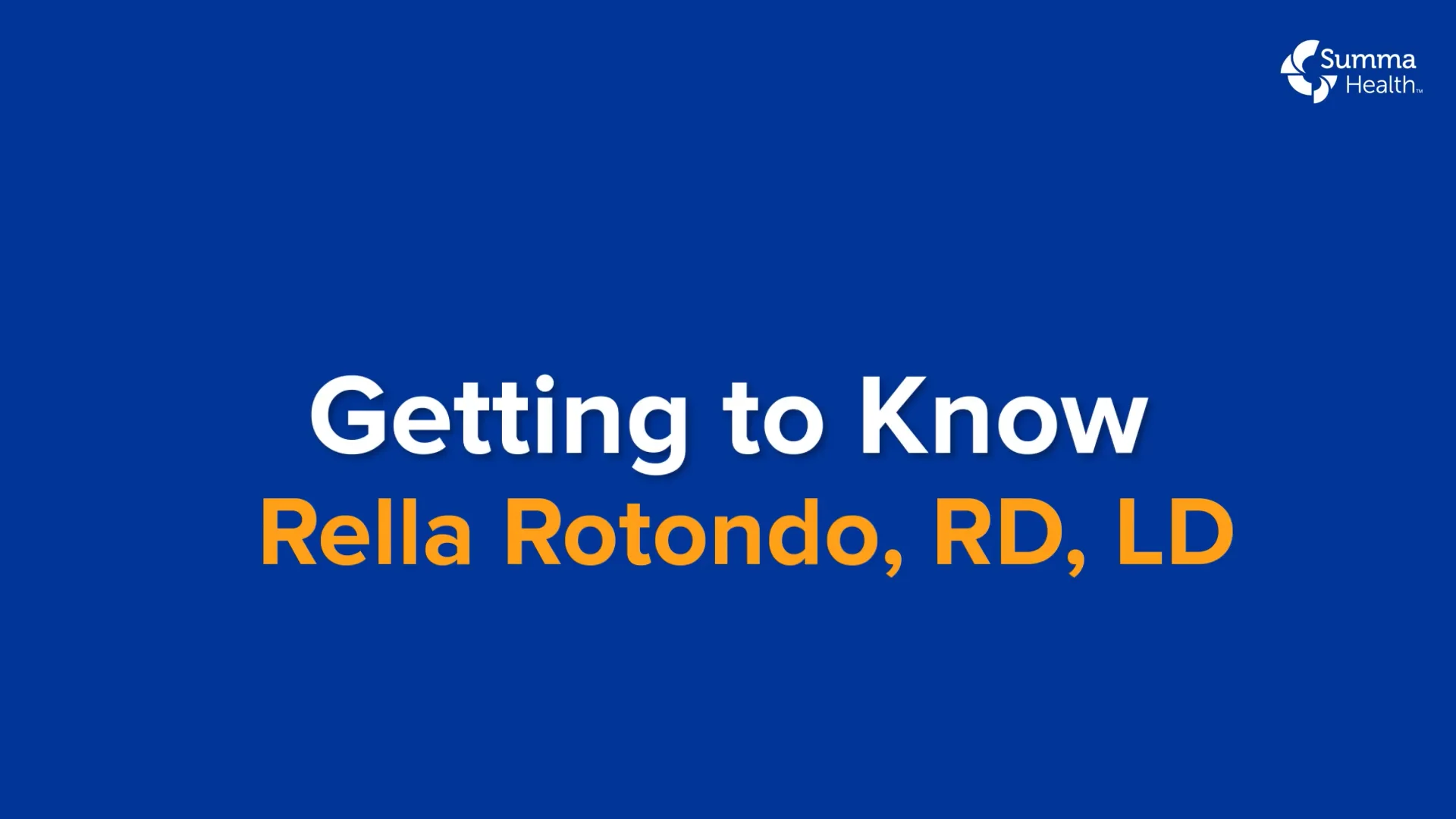 Getting to Know Rella Rotondo, RD, LD,