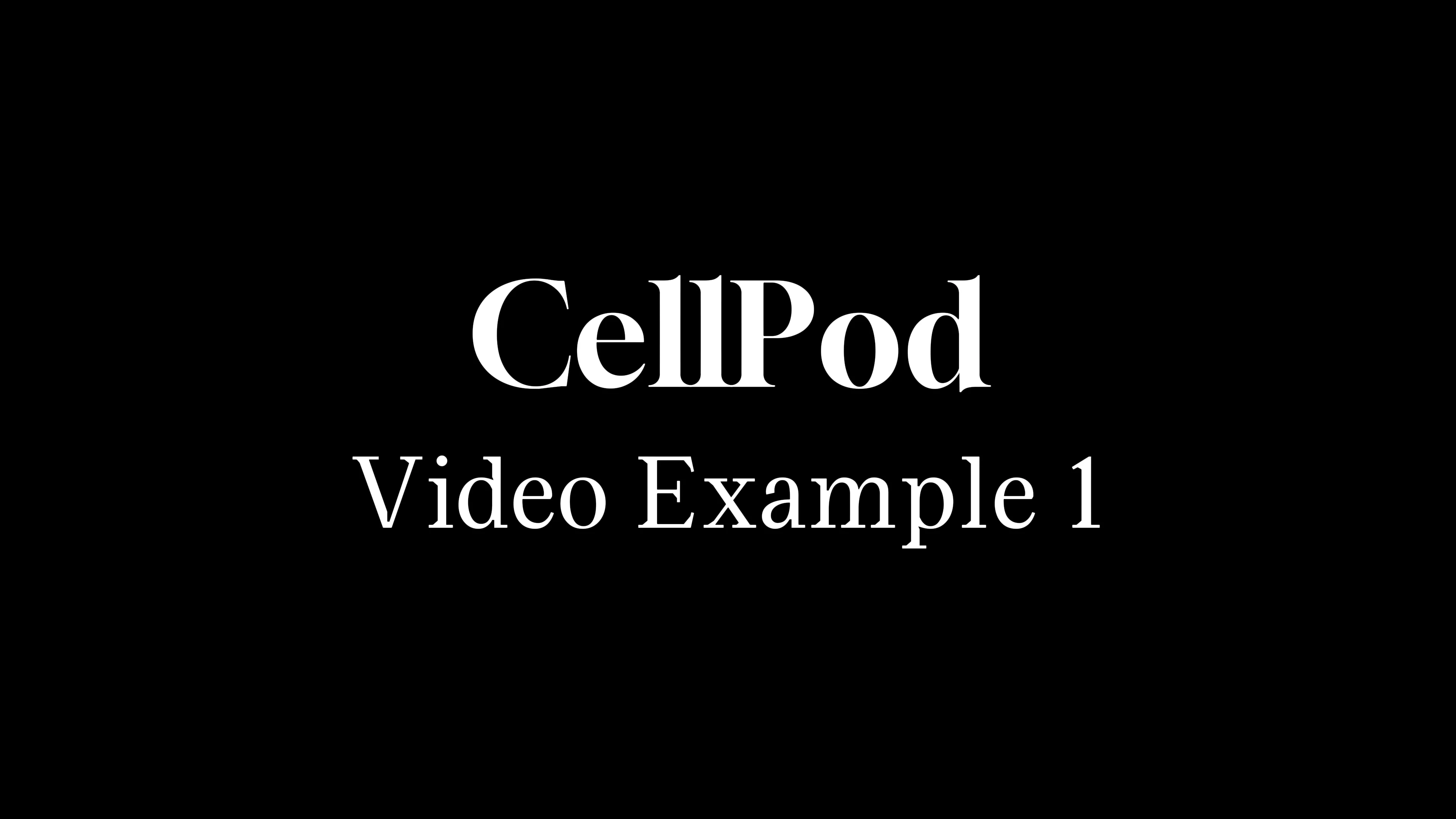 CellPod Example 1