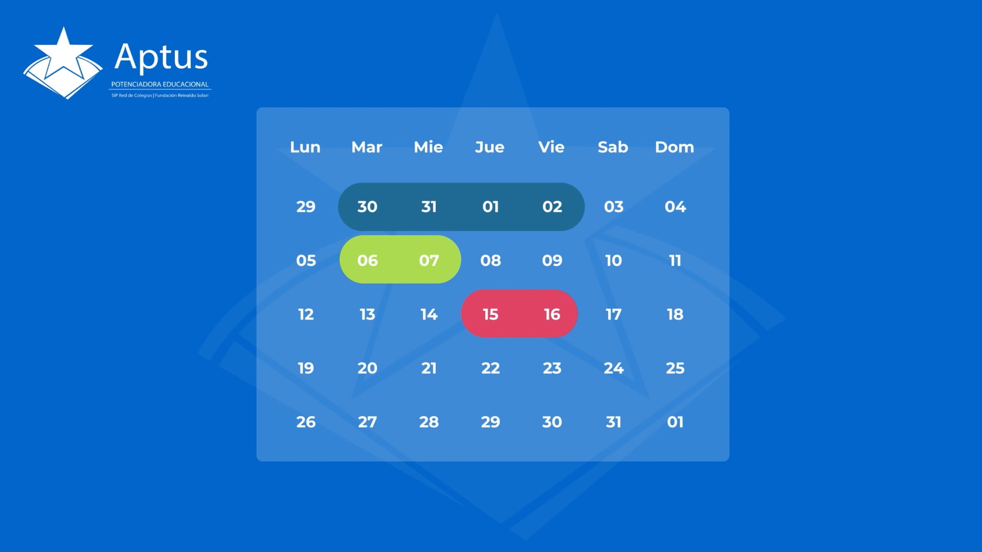 ¿Cómo calendarizar mis clases en la plataforma Aptus?