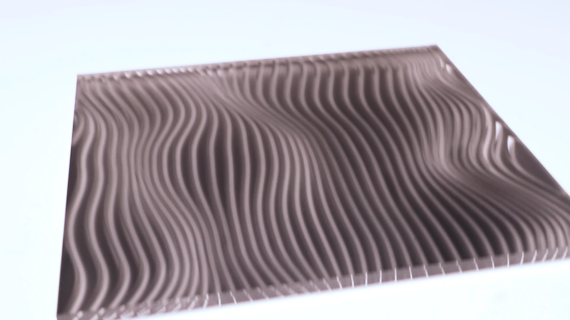 Resin SLANT Wave Eclipse QS- 1/2" thick- Frosted-Clear Mirror-WP