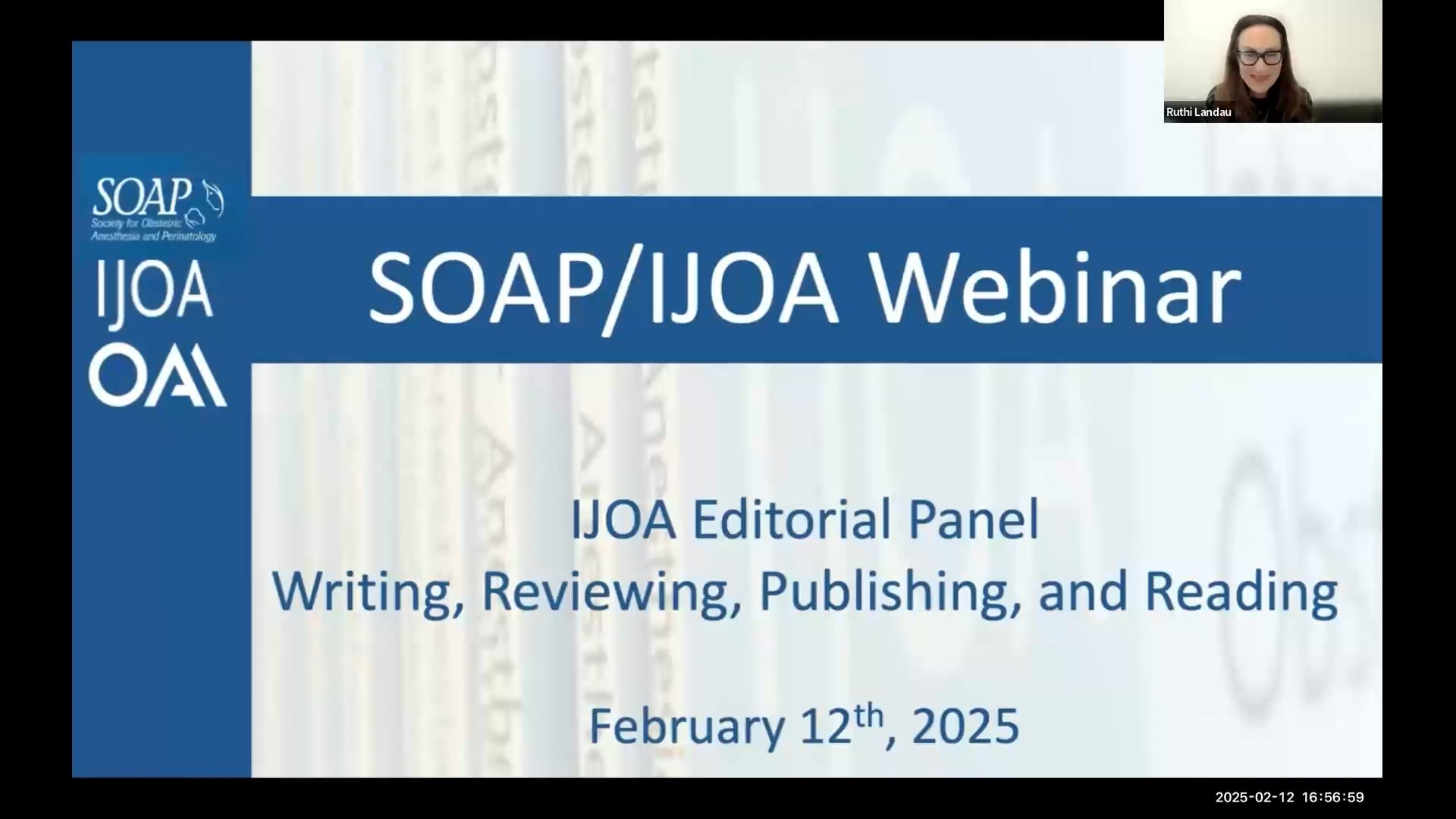 2025 Feb. 12 SOAP/IJOA Webinar | Videos & Movies on Vimeo