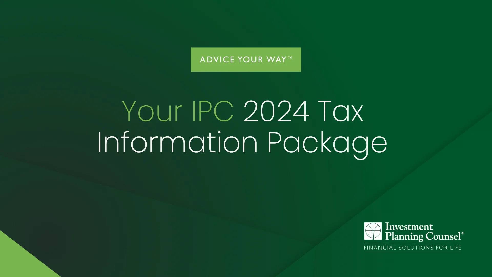 2024 IPC ONE Tax Package