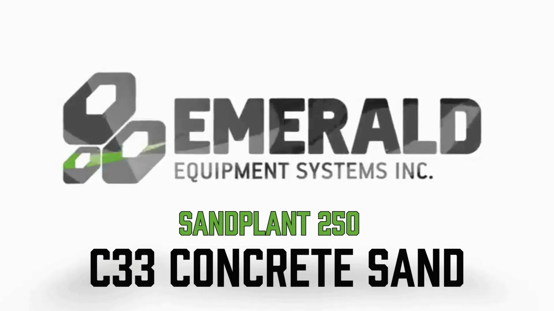 C33 Concrete Sand Sandplant 250 Emerald Equipment