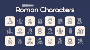 Animated Roman Characters Icons
