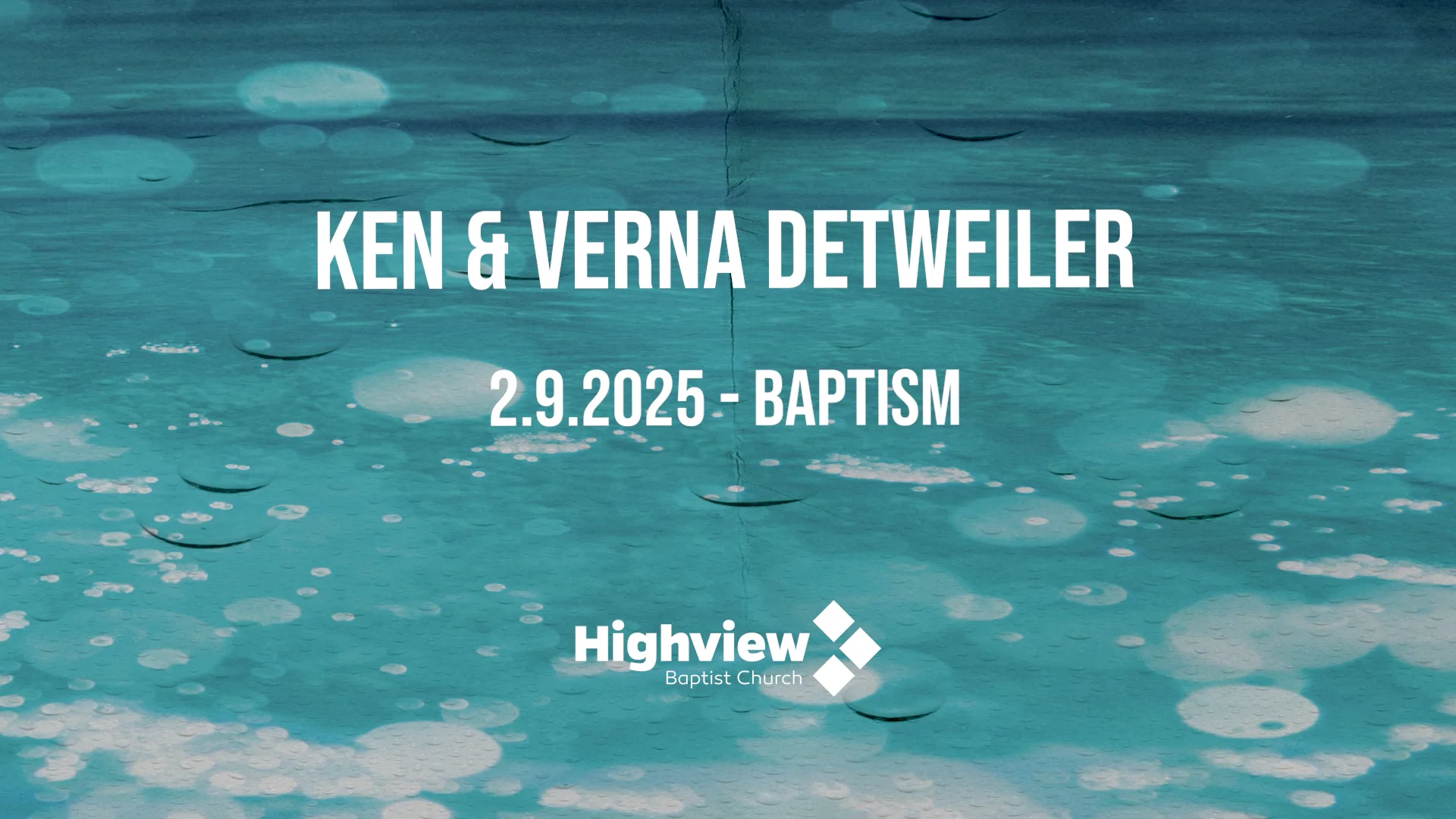 Ken and Verna Detweiler | 2.9.2025 | East Campus Baptisms