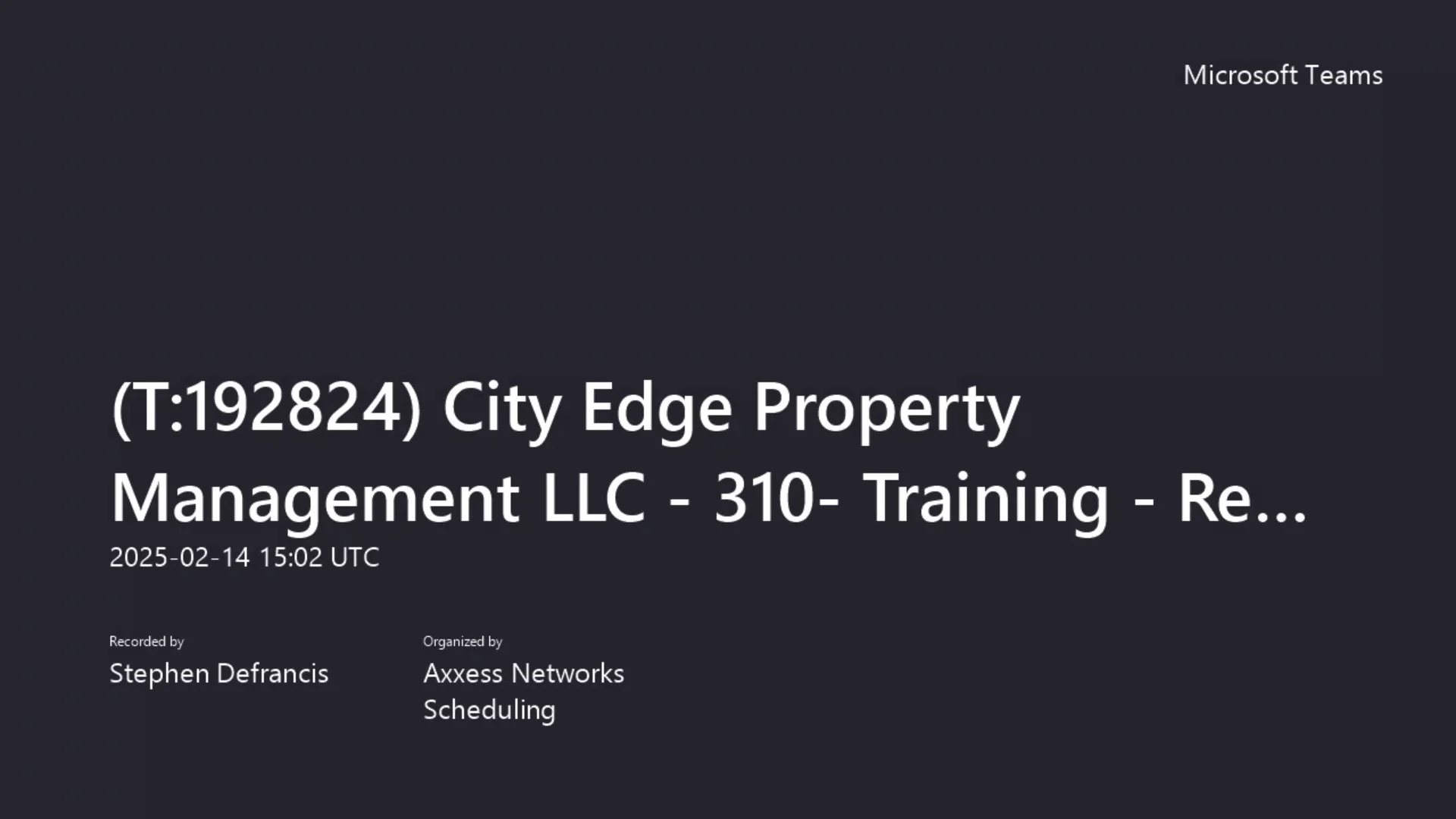 (T_192824) City Edge Property Management LLC - 310- Training - Remote ...