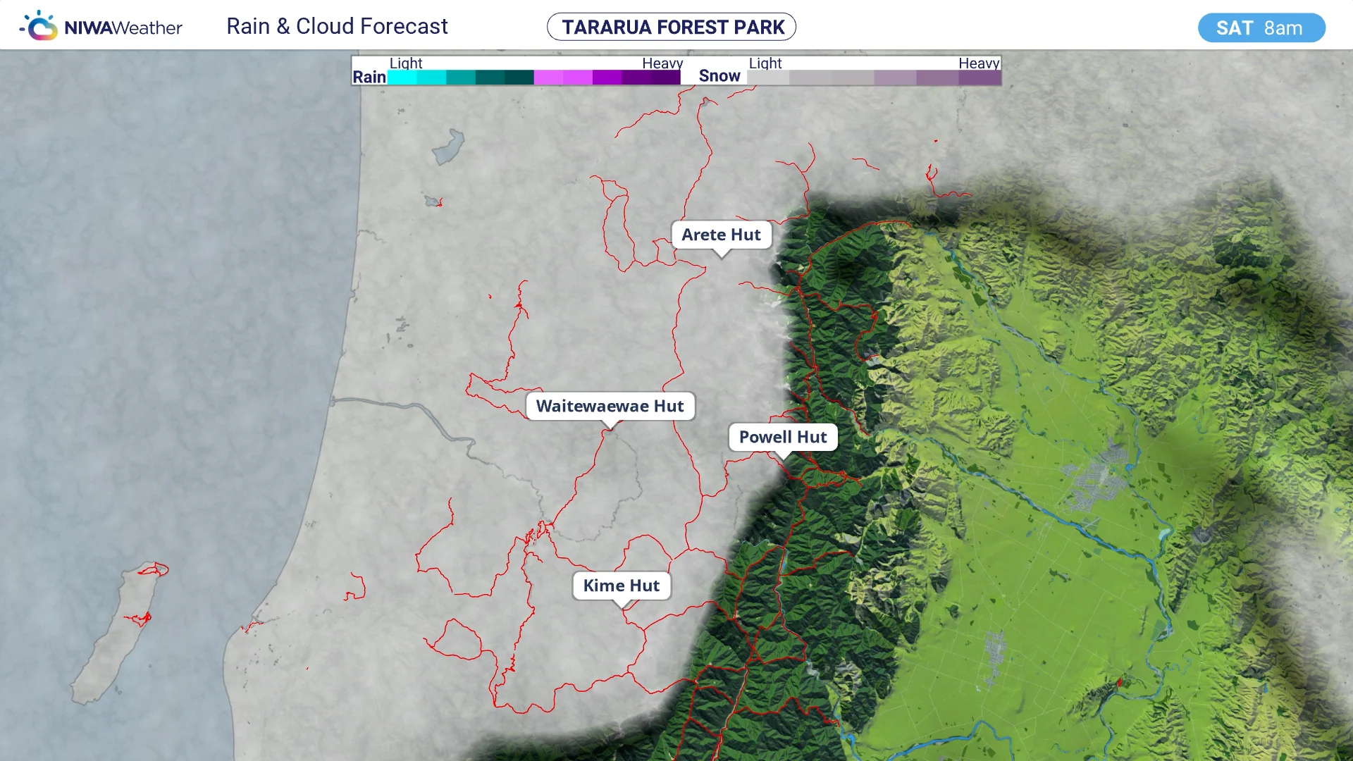 Tararua Forest Park Weather Outlook