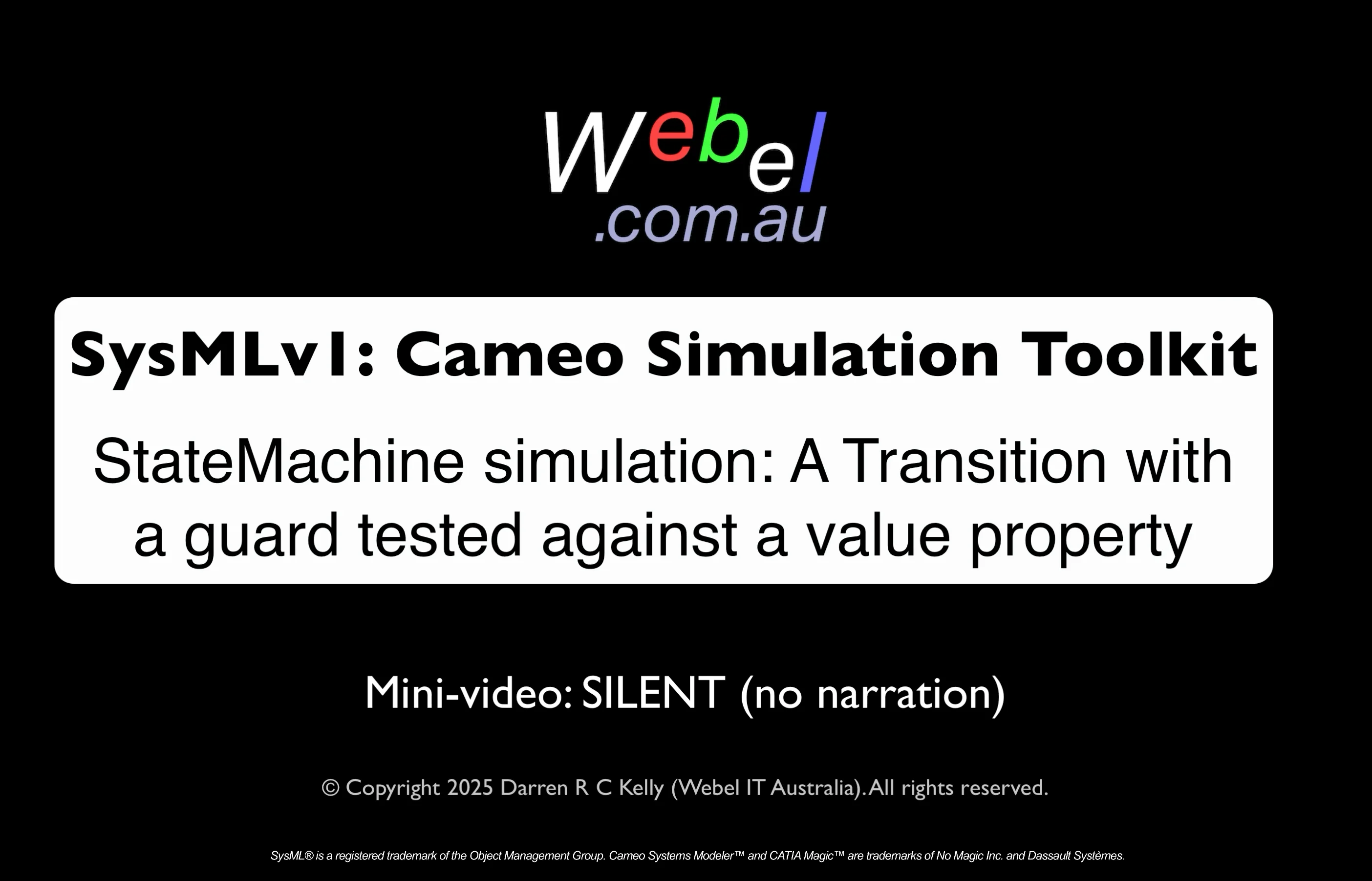 Video tutorials for Model-Based Systems Engineering with SysML - MINI VIDEO: SysMLv1: Cameo ...