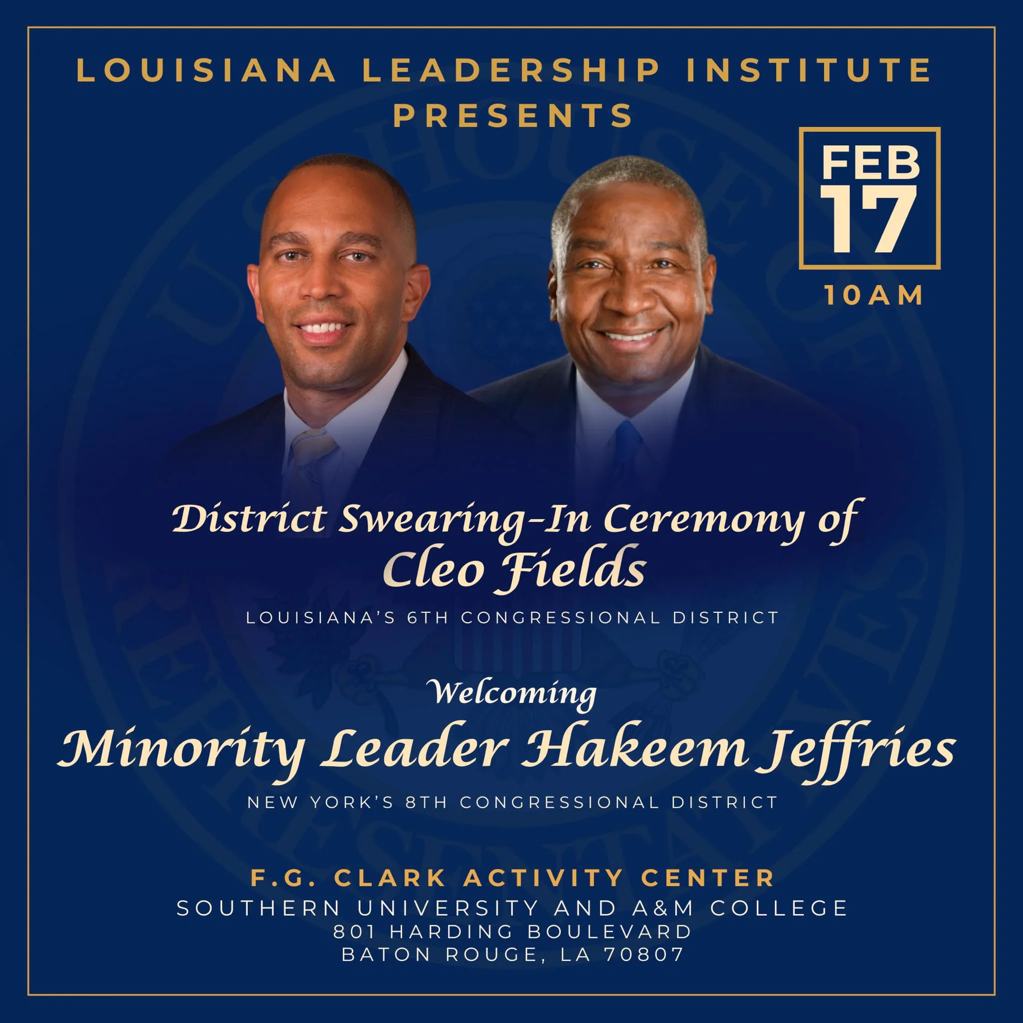 District Swearing-In Ceremony of Cleo Fields February 17th 2025