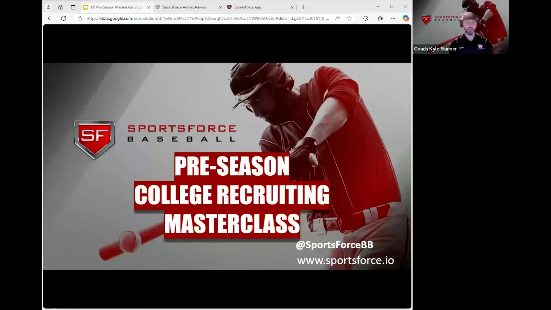 (PRE-SEASON) College Recruiting Masterclass by SportsForce 021625