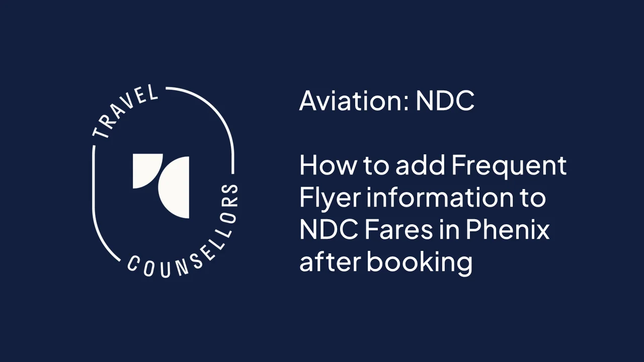 Aviation: NDC - How to add frequent flyer information to NDC Fares in ...