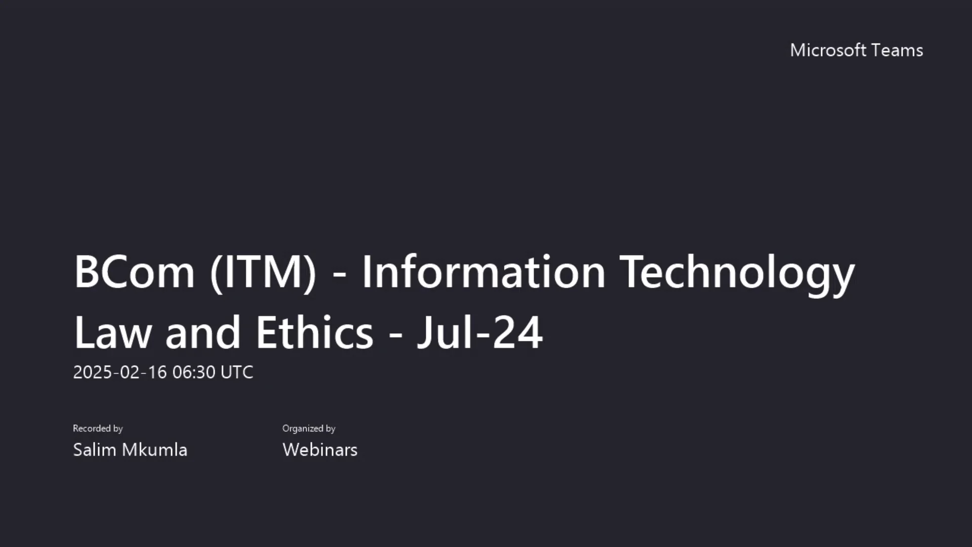 BCom (ITM) - Information Technology Law and Ethics - Jul-24-20250216 ...