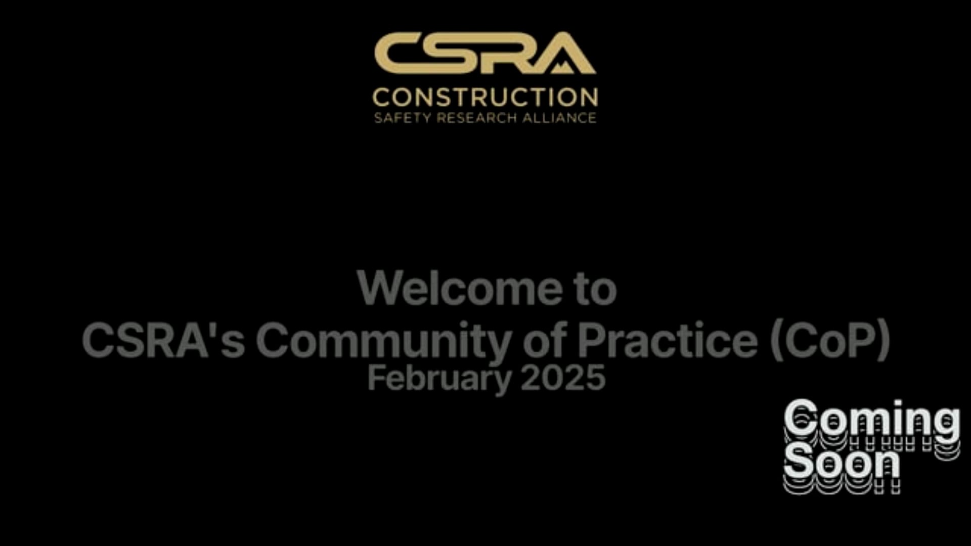 CSRA CoP 2025 Series