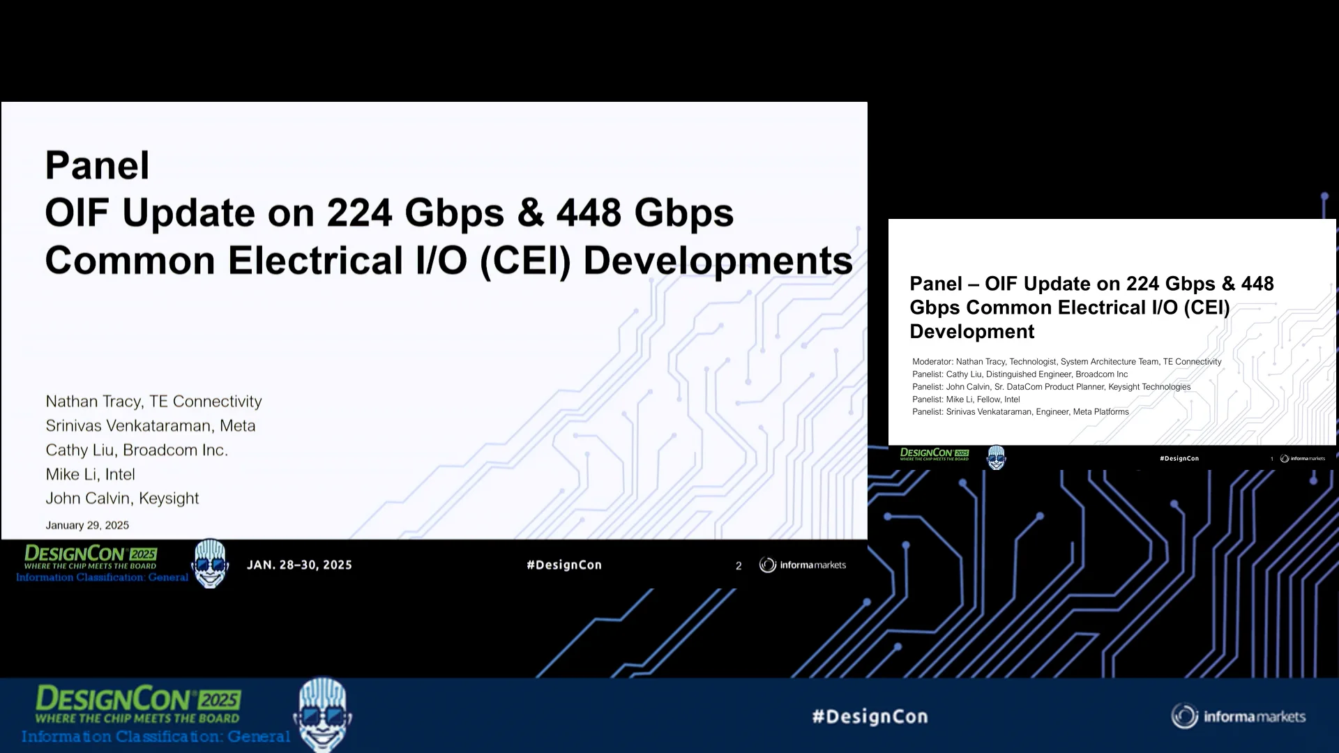 Panel – OIF Update on 224 Gbps & 448 Gbps Common Electrical I/O (CEI ...