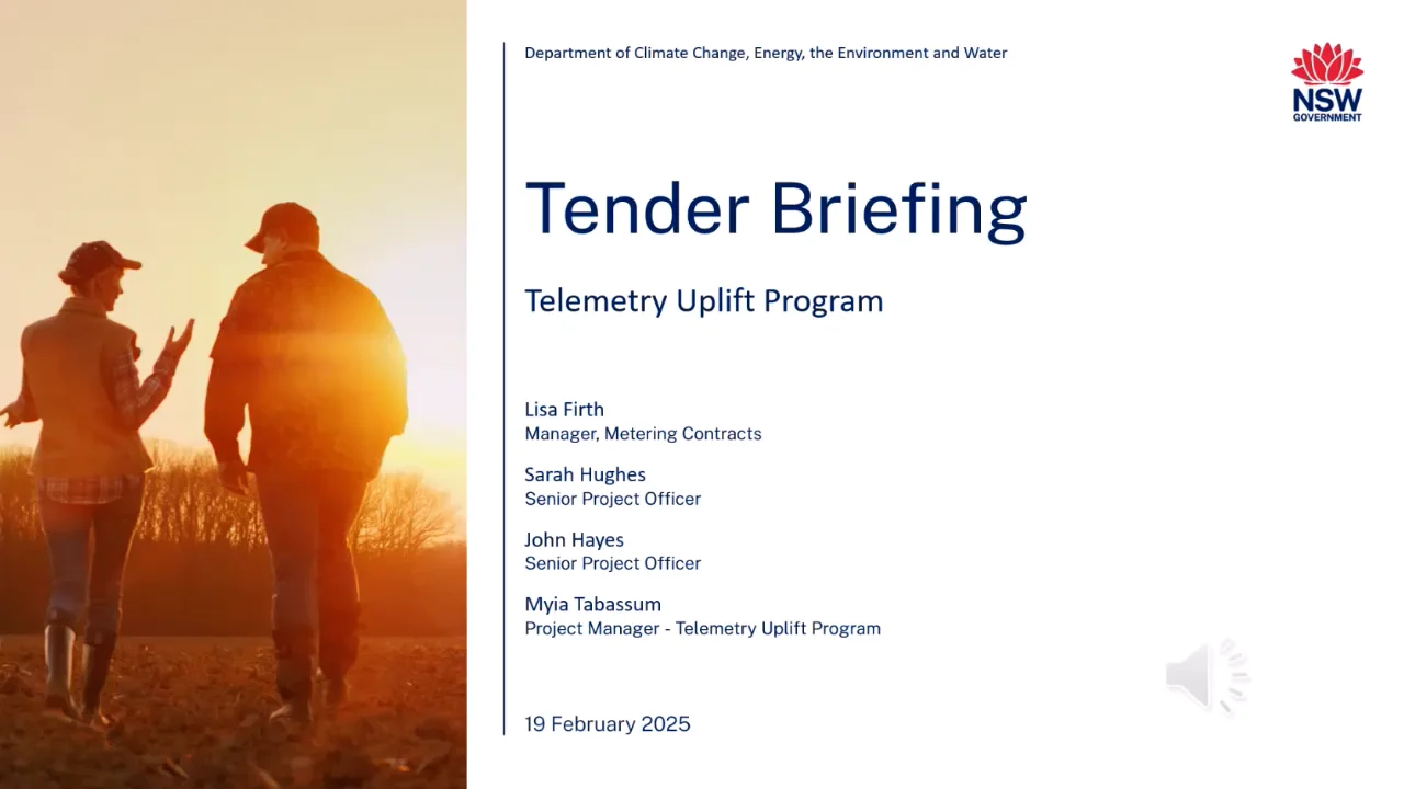 Telemetry Uplift Program tender briefing held 19 February 2025