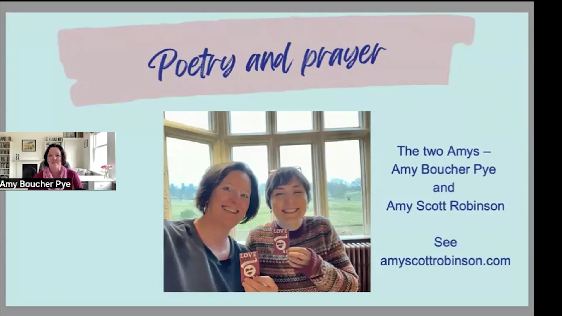 "Poetry and Prayer" with Amy Boucher Pye
