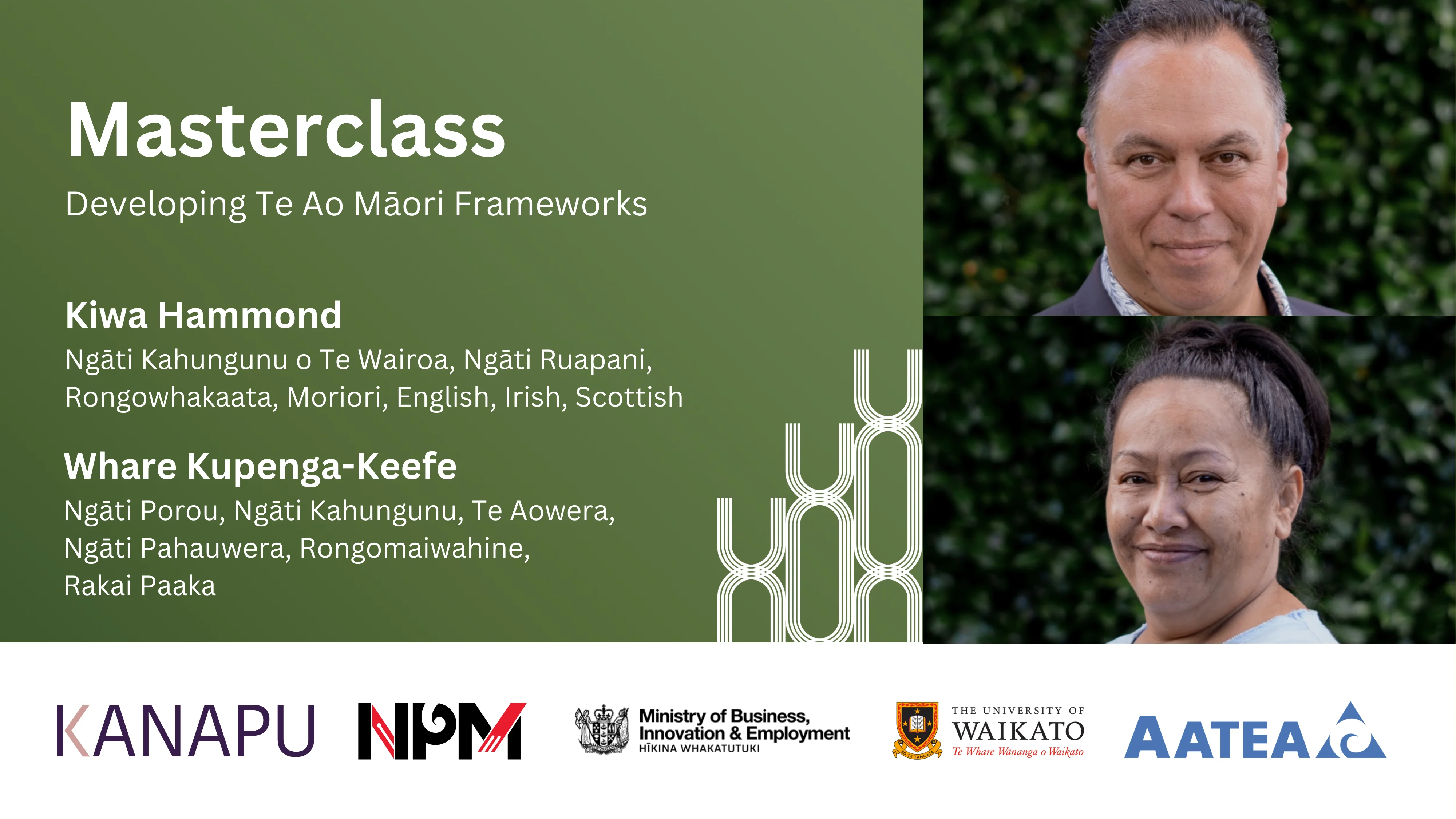 Masterclass - Developing Te Ao Māori Frameworks