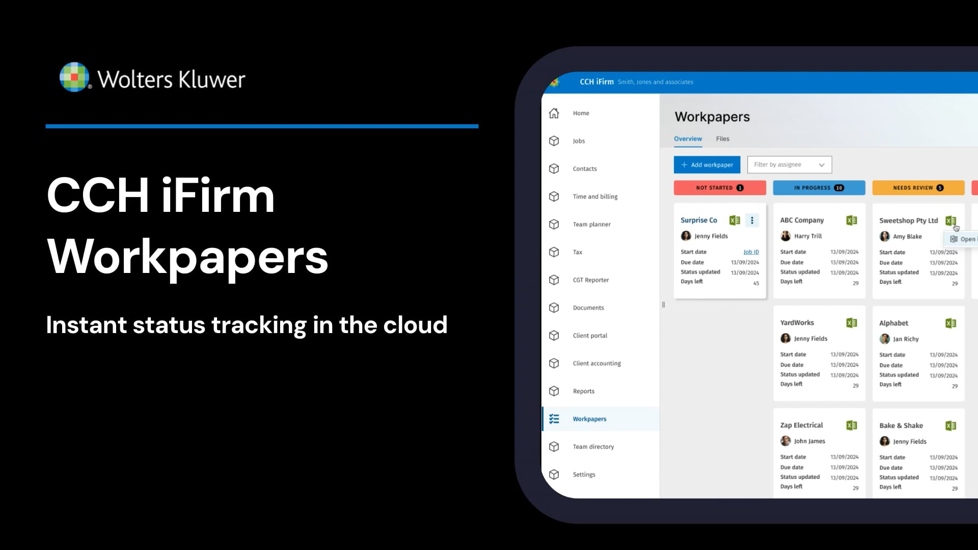 CCH iFirm Workpapers | cloud workflow manager