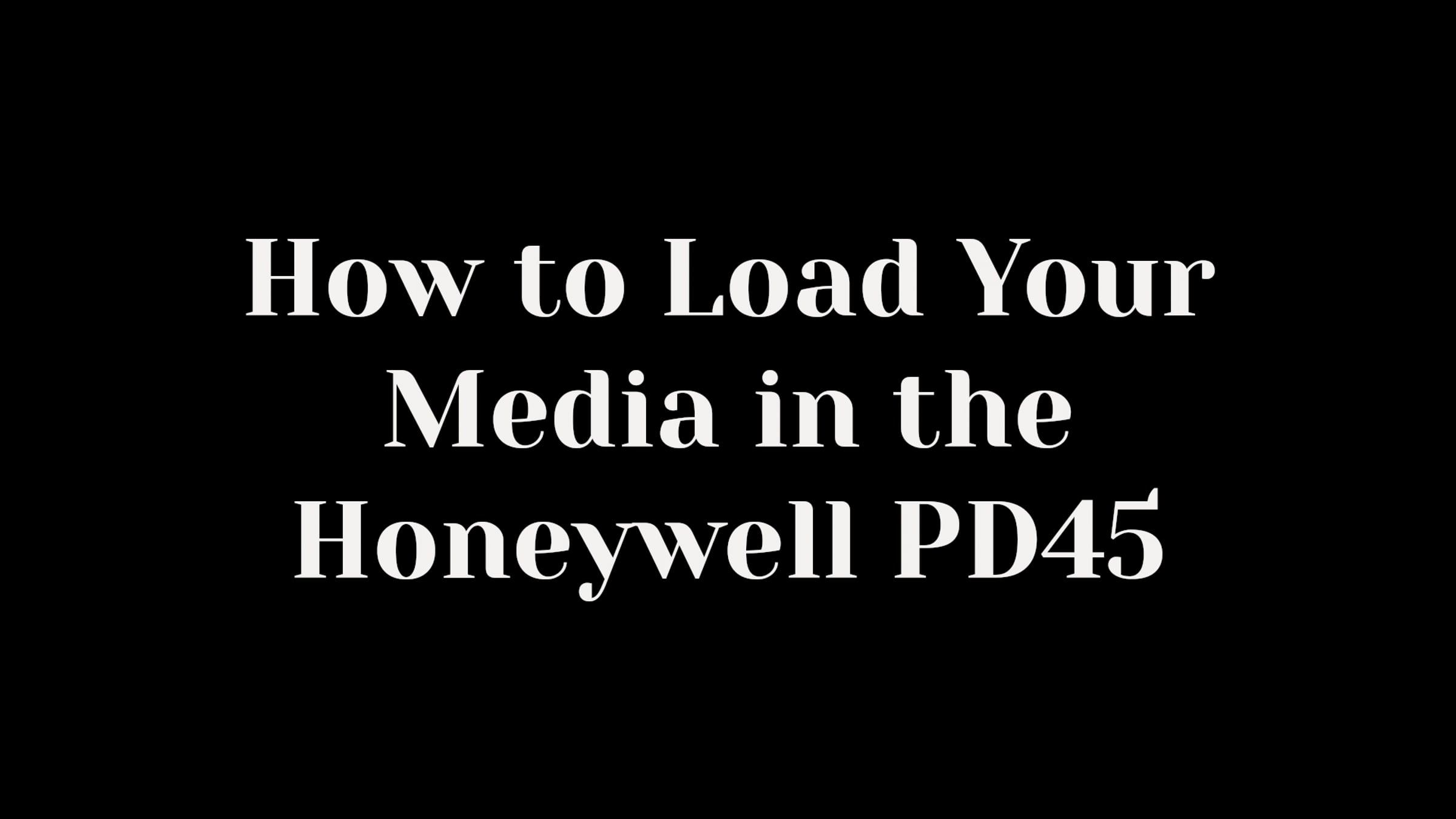 Honeywell PD45 Tutorial